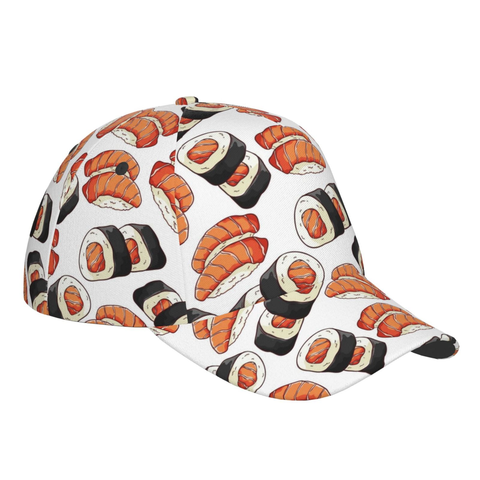 Kdxio Unisex Sushi Roll Pattern Baseball Cap Unisex Washed Classic ...