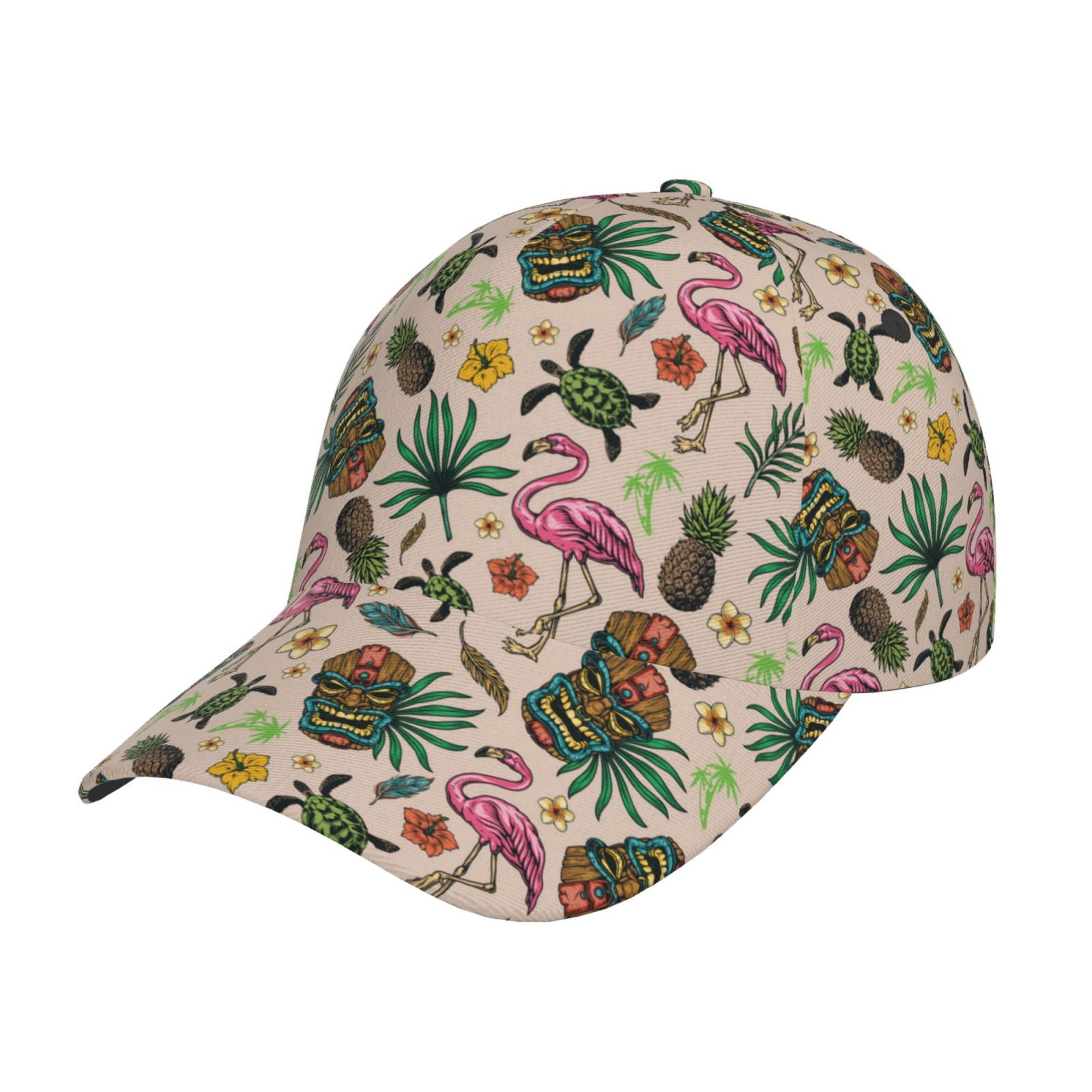 Kdxio Unisex Tropical Mask Flamingo Pattern Baseball Cap Unisex Washed ...