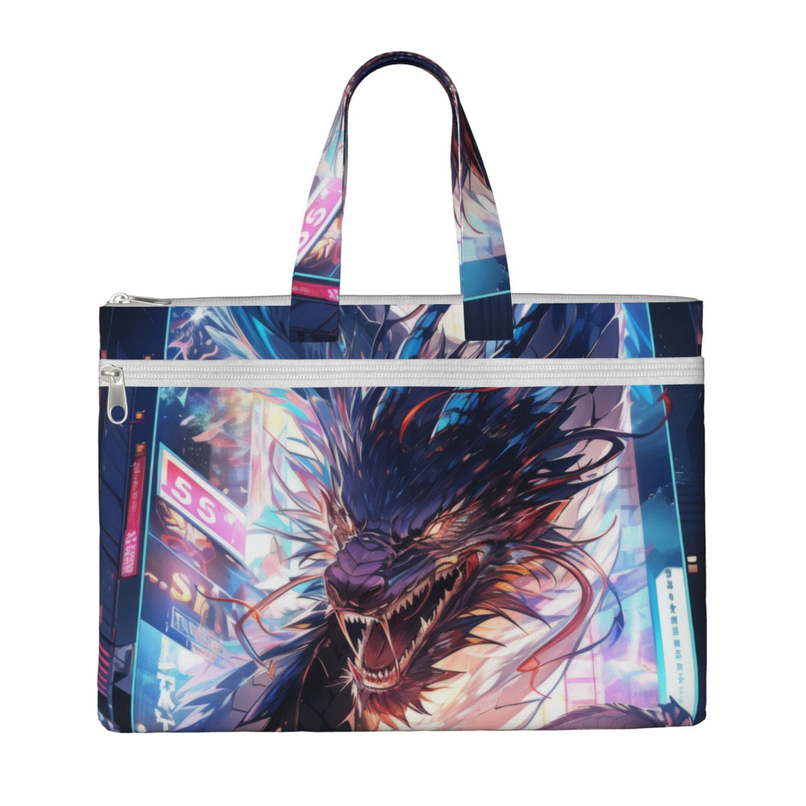 Kdxio Urban Style Colorful Dragon File Tote Document Bag Business ...