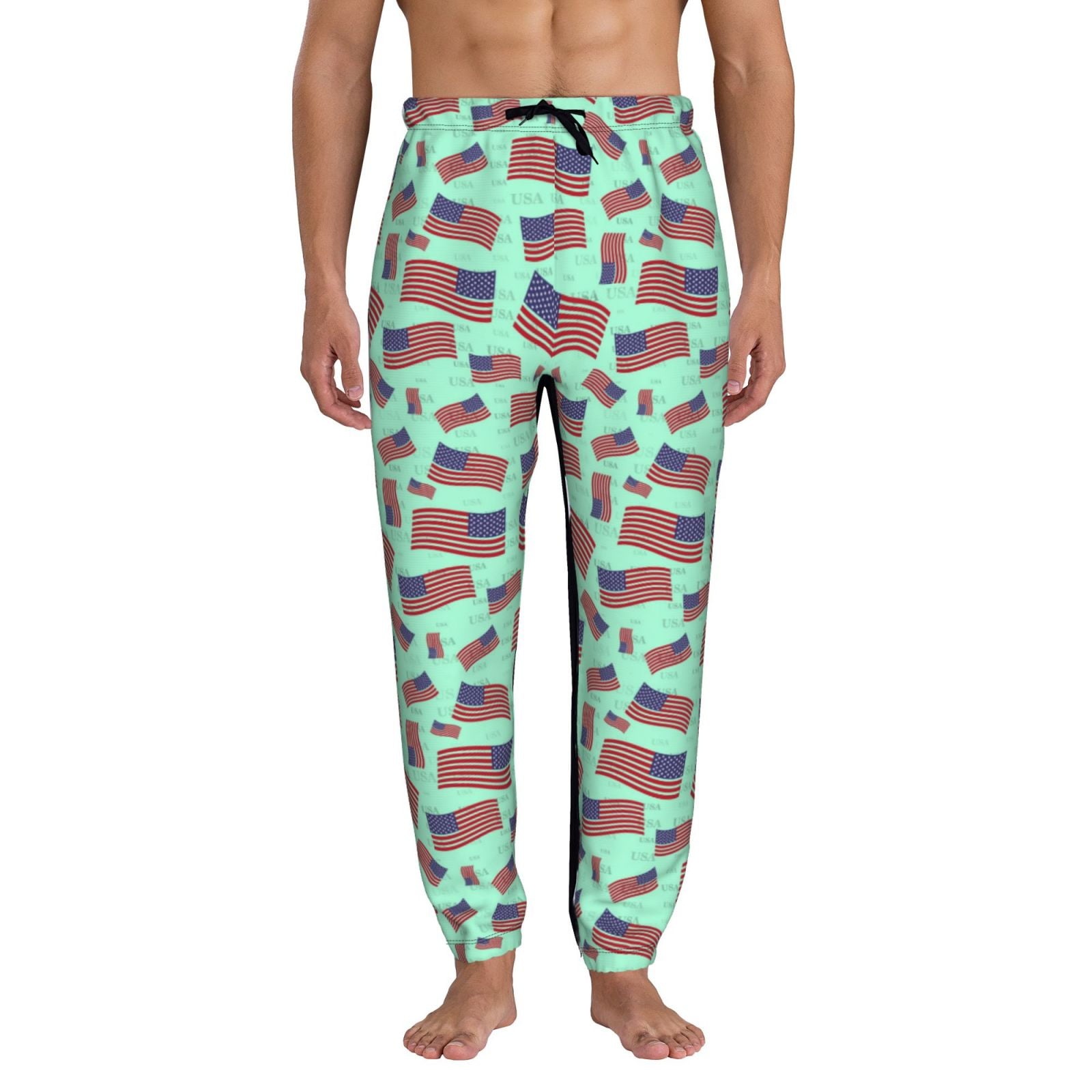 Kdxio Usa Flag Pattern Joggers,Sweatpants for Men with Pockets-Large ...