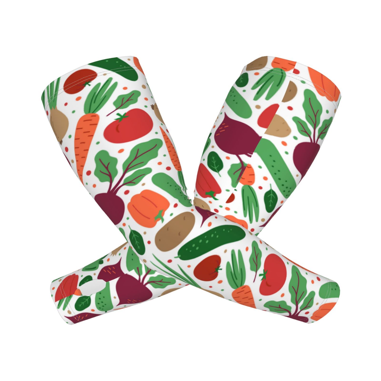 Kdxio Vegetables Print UV Sun Protection Arm Sleeves - Tattoo Cover Up ...