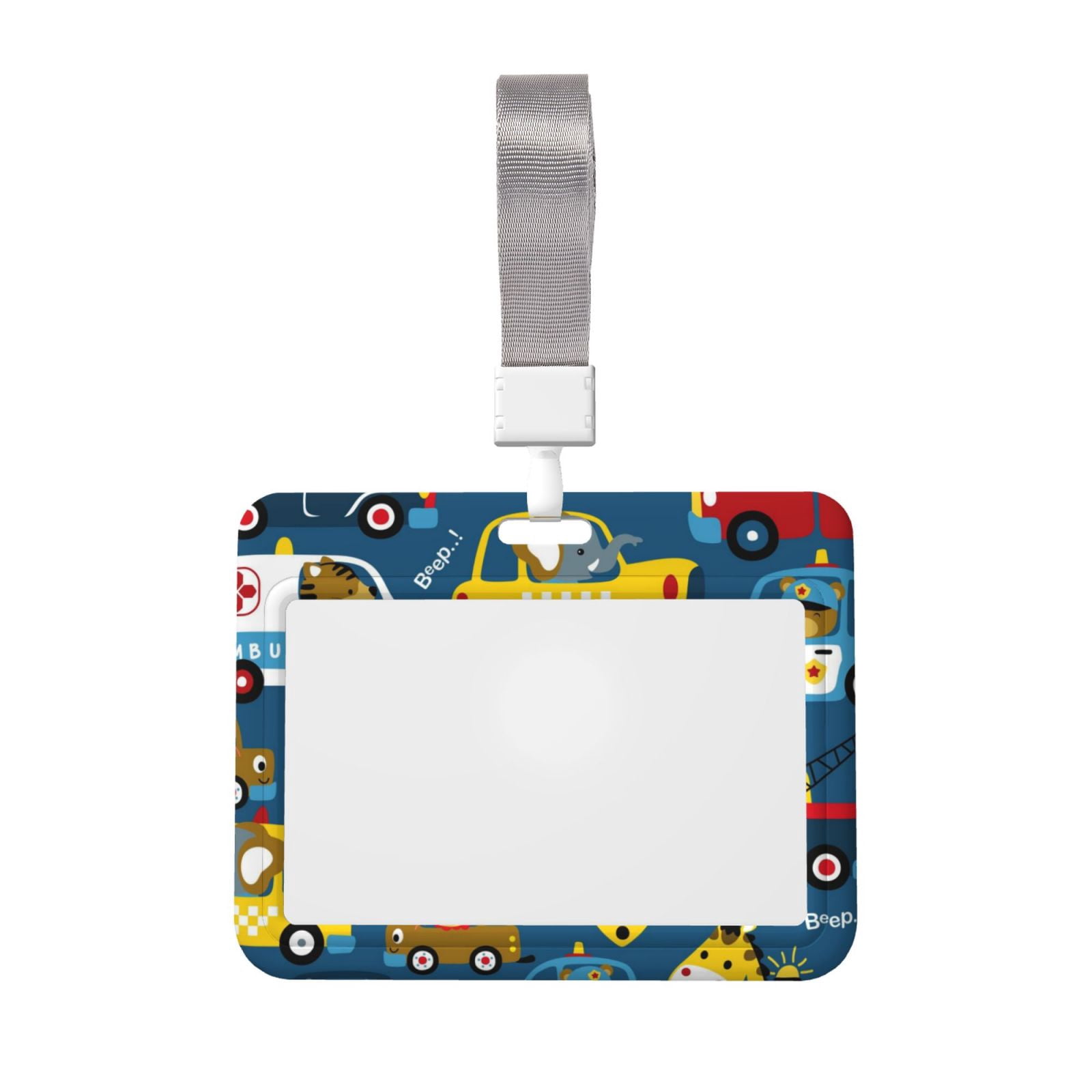 Kdxio Vehicles Cartoon with Funny Drivers Card Badge Holder Work Badge ...