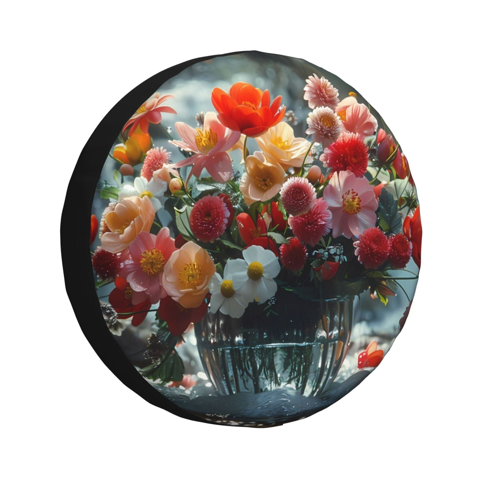 Kdxio Vibrant Bouquet Waterfall for Tire Cover Wheel Protectors Tyre ...