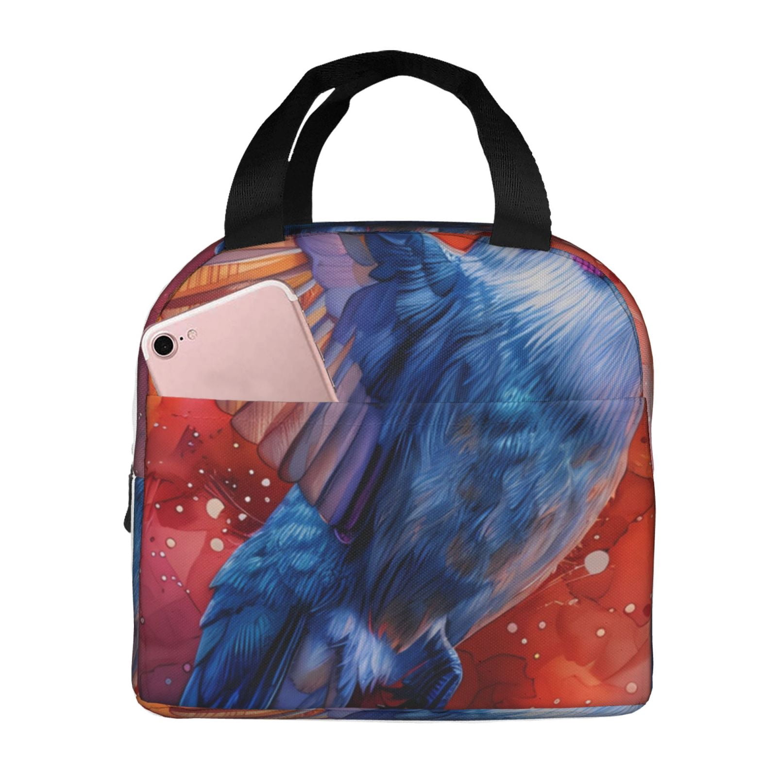 Kdxio Vibrant Hummingbird Watercolor Art Print Insulated Lunch Bag ...