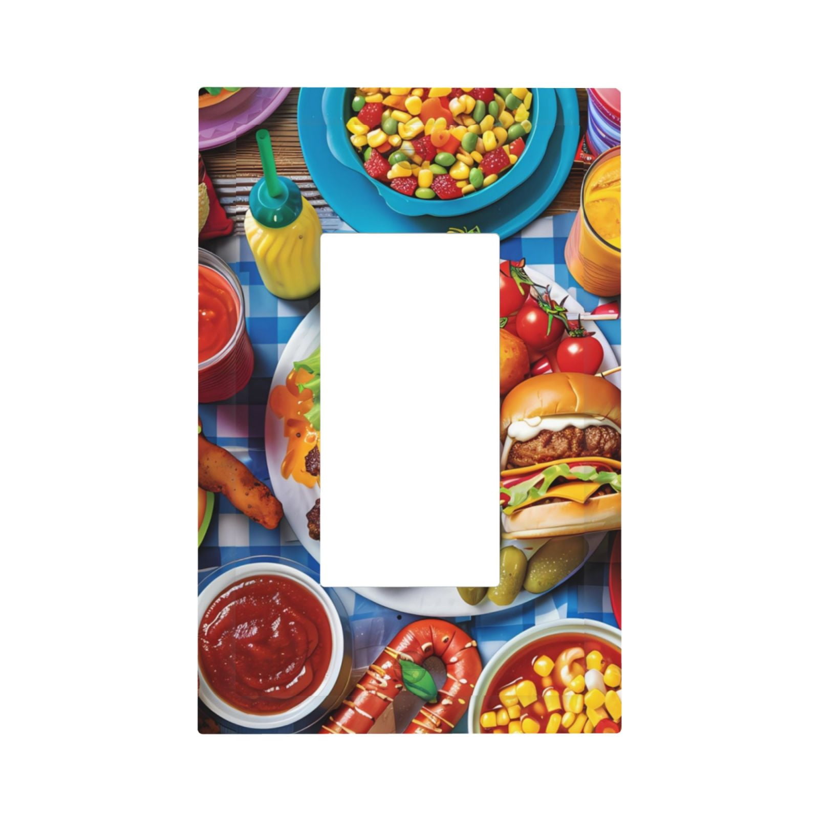 Kdxio Vibrant Picnic Food Spread Decorator Light Switch or Receptacle ...