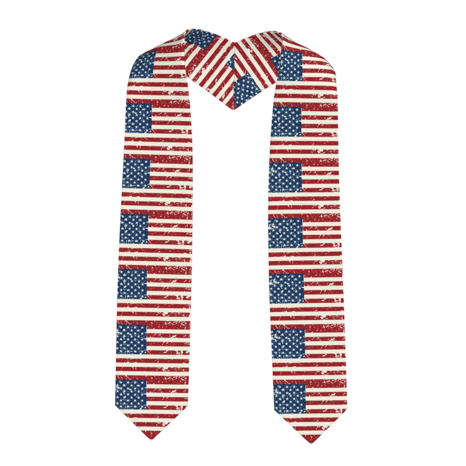 Kdxio Vintage American Flag Graduation Stole Class, Graduation Sash ...