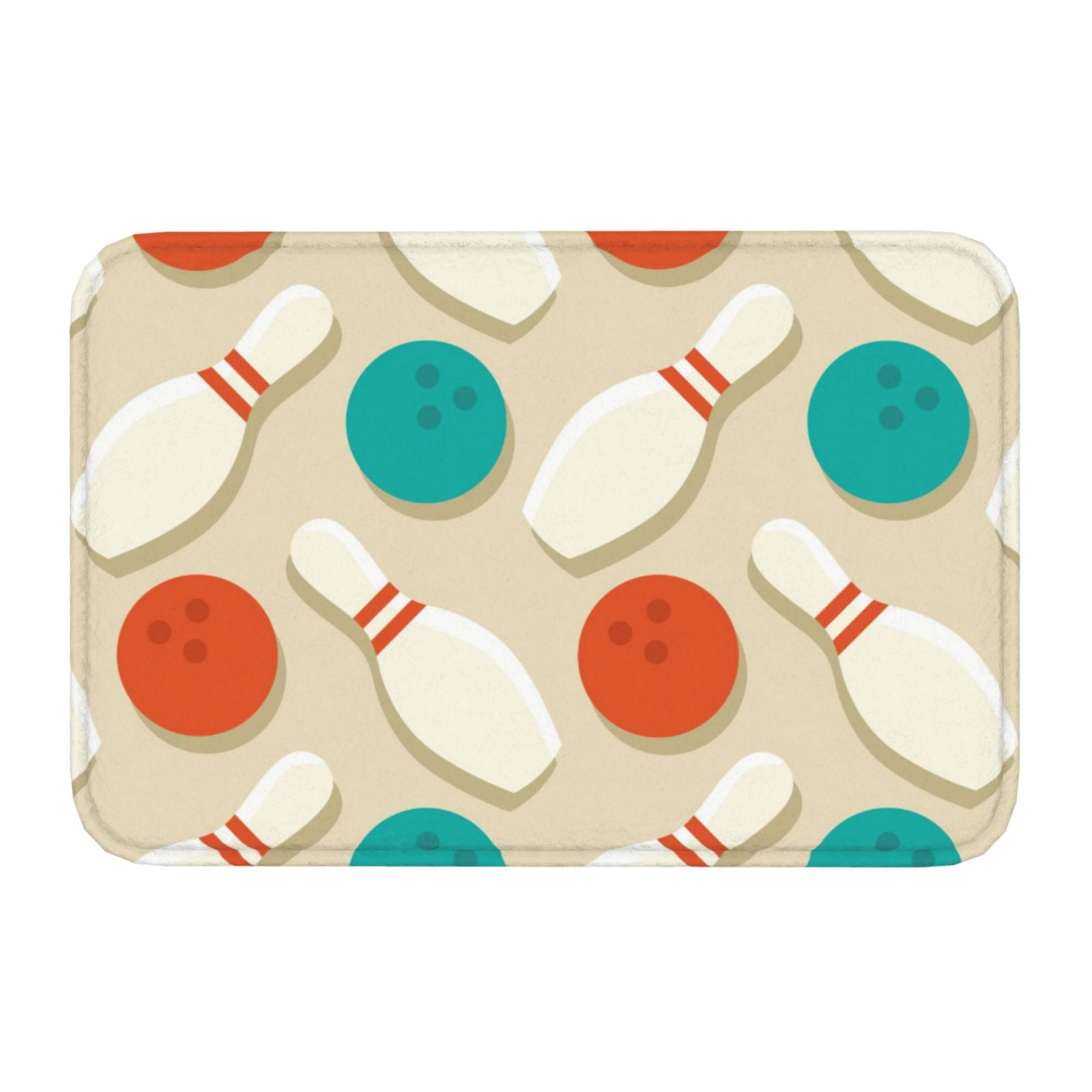 Kdxio Vintage Bowling,16" x 24", Non-Slip Front Door Mats,Outdoor ...