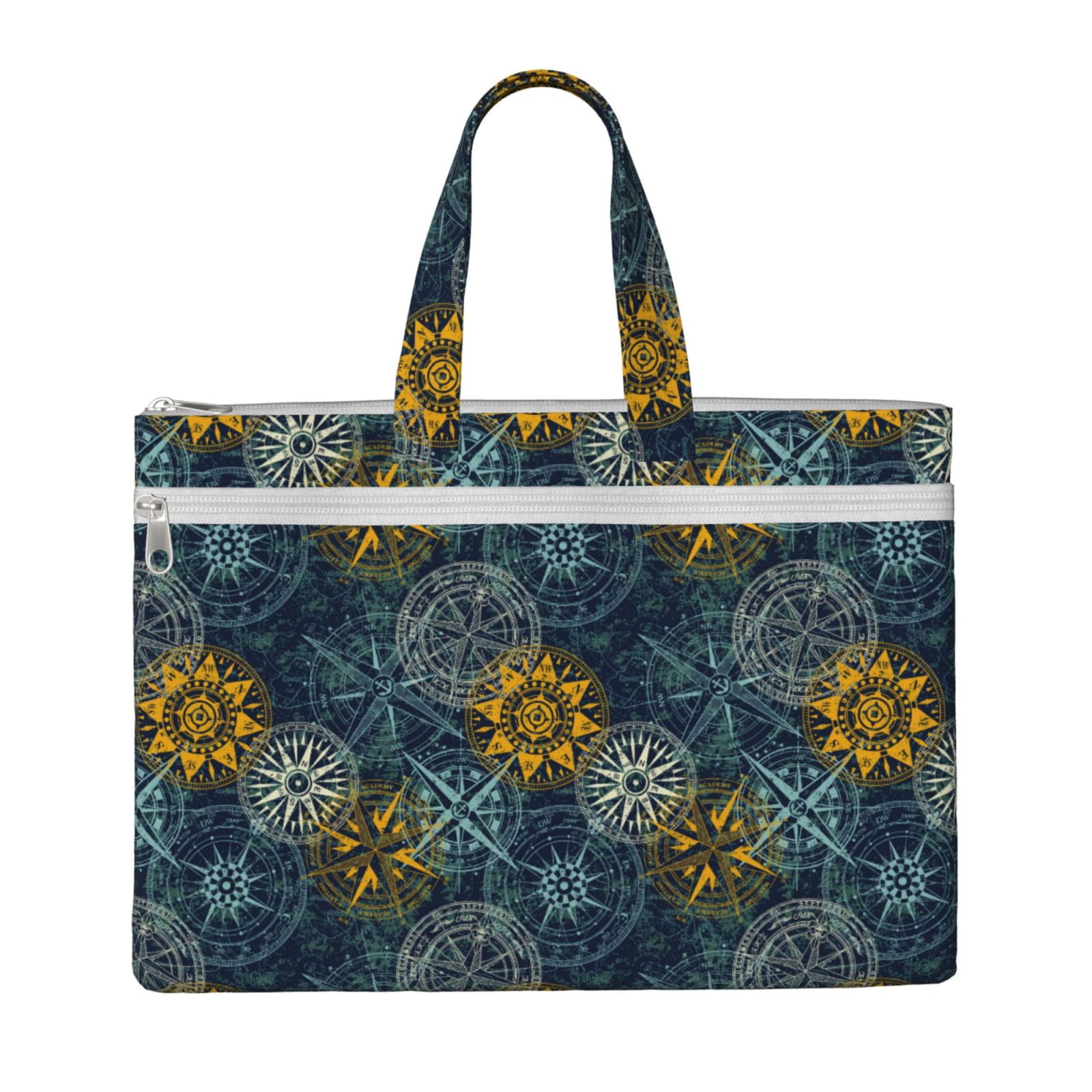 Kdxio Vintage Compass File Tote Document Bag Business Briefcase Bag ...