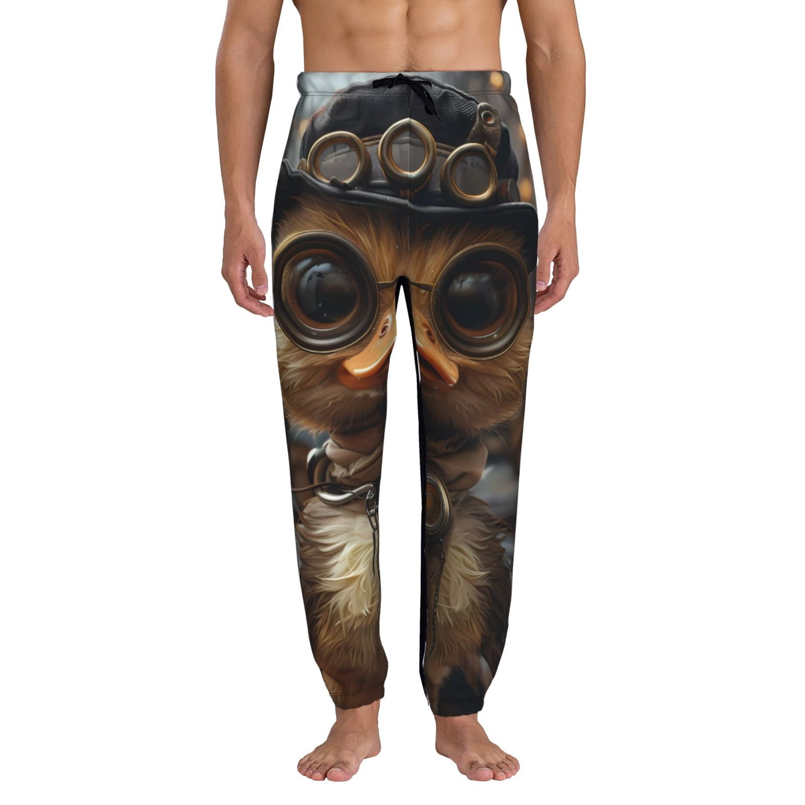 Kdxio Vintage Gentleman Duck Pattern Joggers,Sweatpants for Men with ...