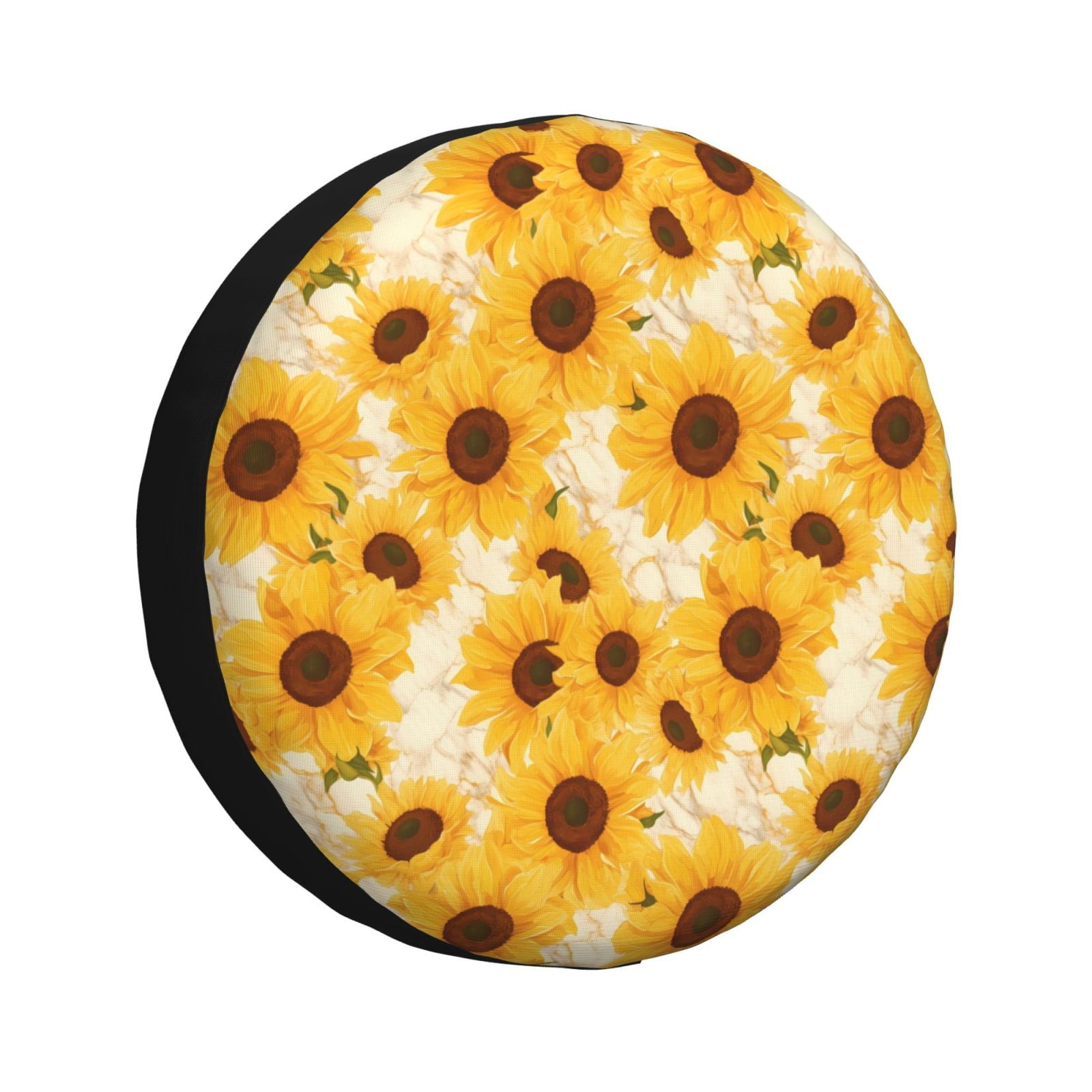 Kdxio Vintage Marble Pattern Sunflower for Tire Cover Wheel Protectors ...