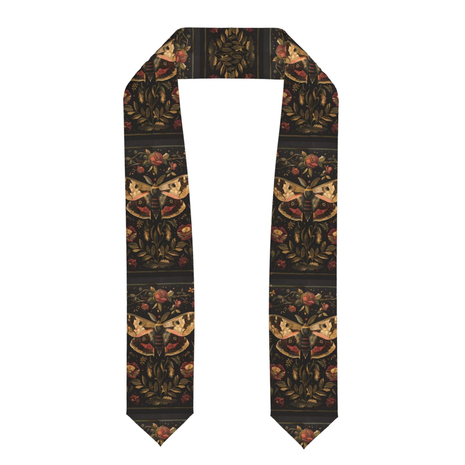 Kdxio Vintage Moth Floral Art Graduation Stole Class, Graduation Sash ...