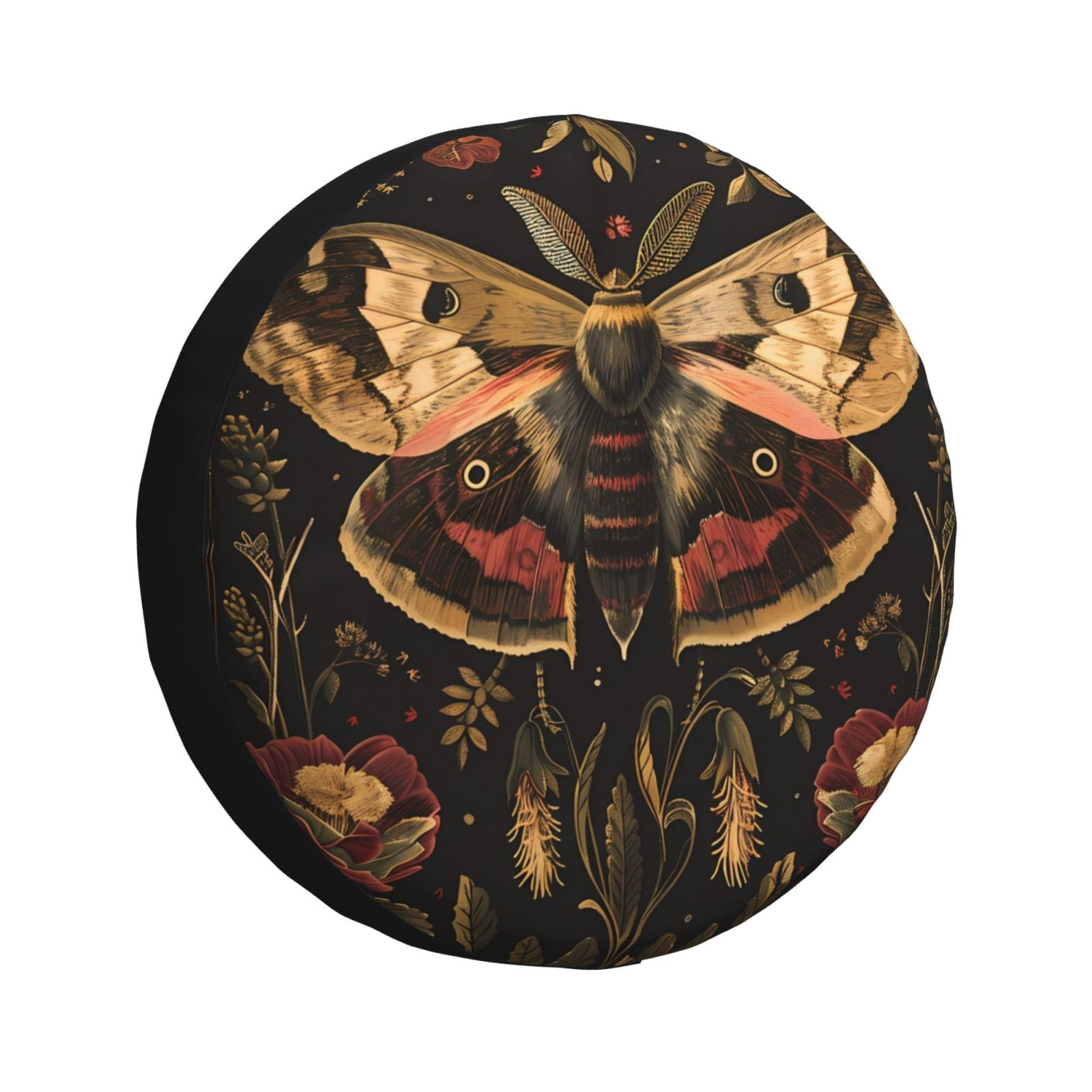 Kdxio Vintage Moth Floral Art for Tire Cover Wheel Protectors Tyre ...