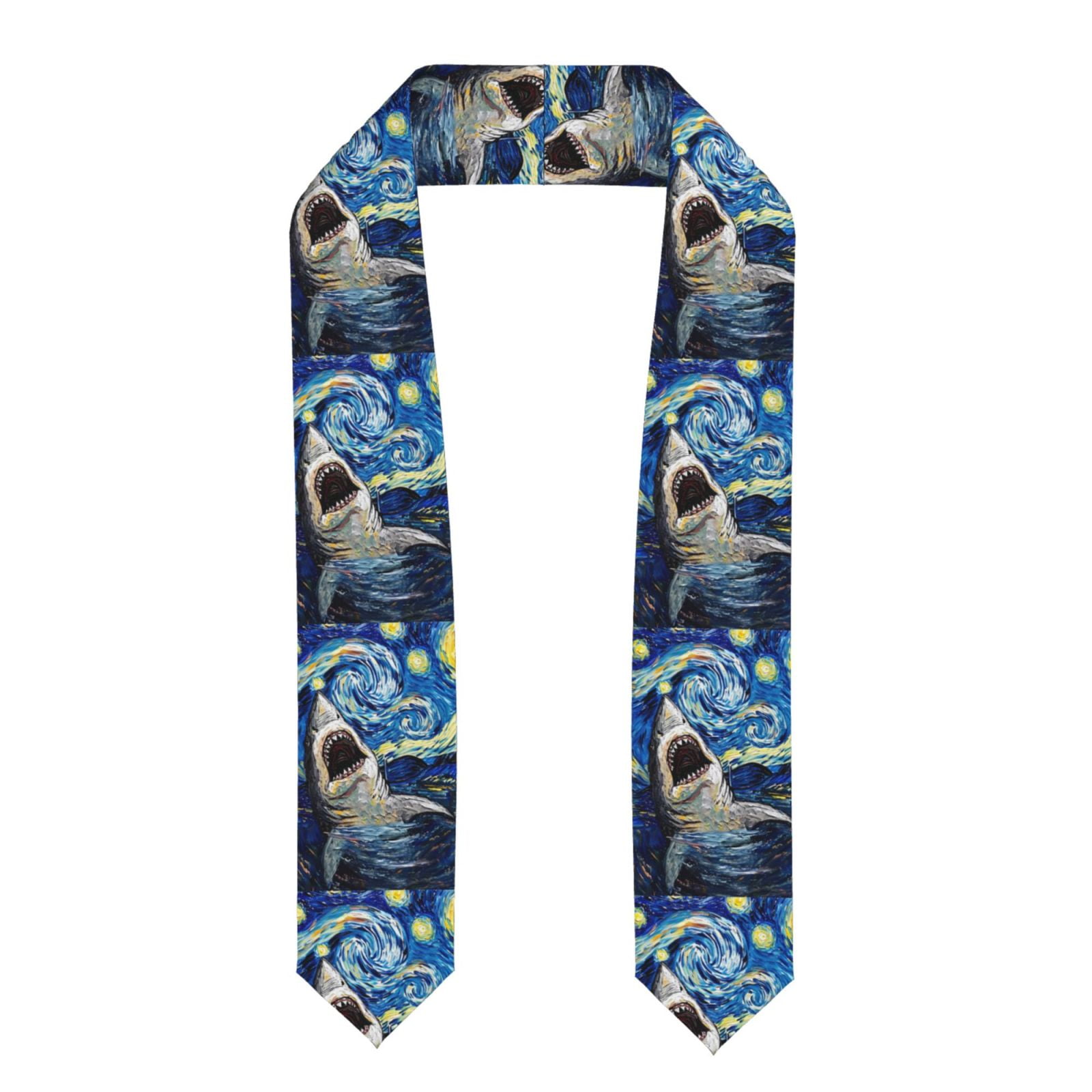 Kdxio Vintage Starry Sky Shark Graduation Stole Class, Graduation Sash ...