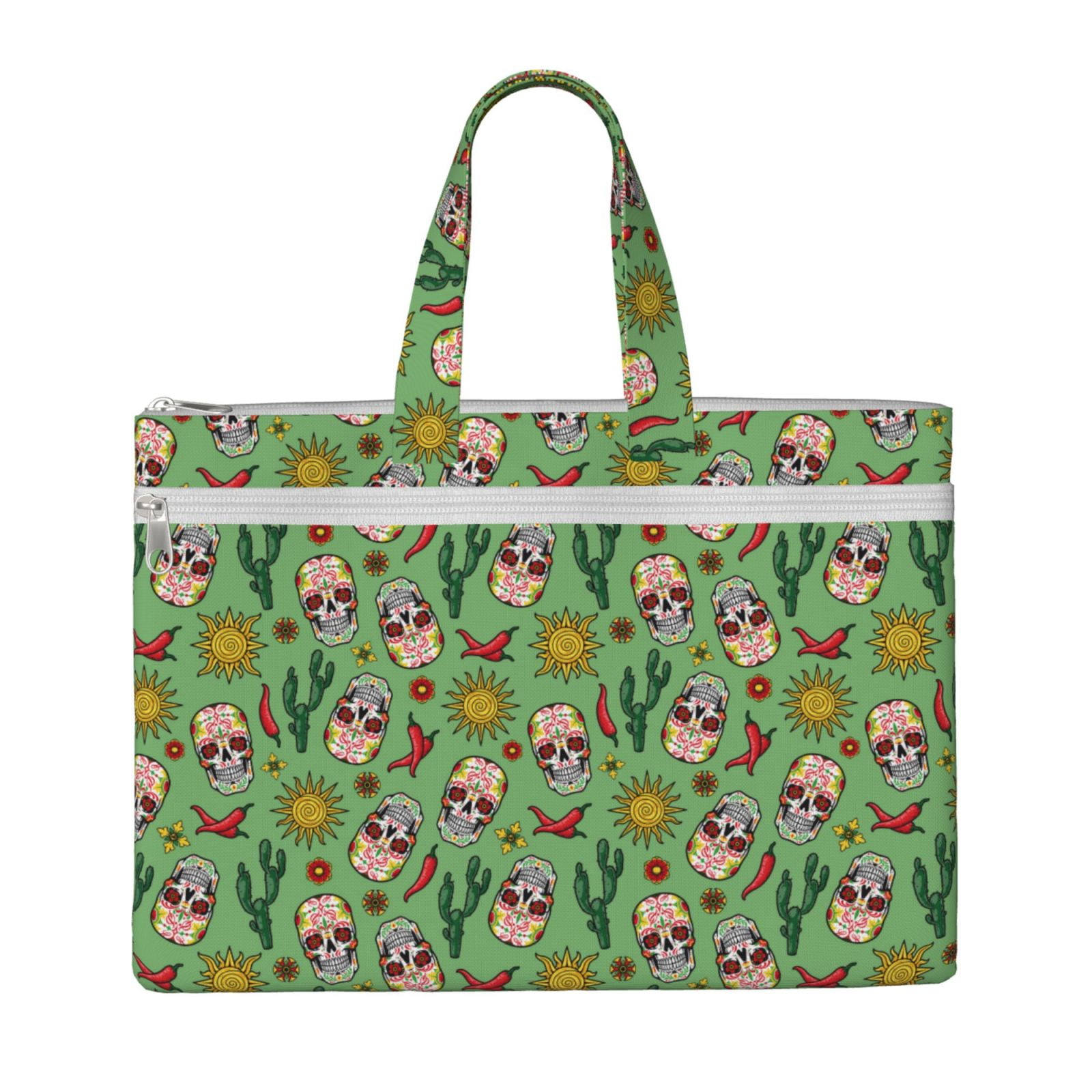 Kdxio Vintage Sugar Skull File Tote Document Bag Business Briefcase Bag ...