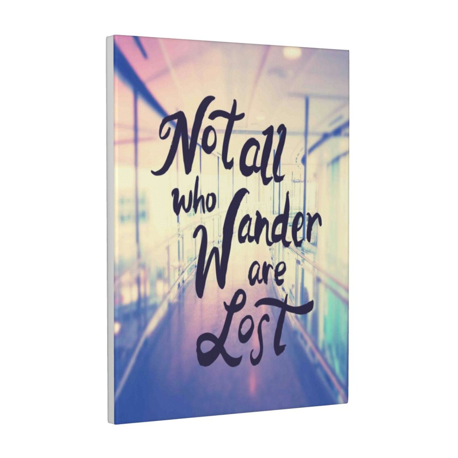 Kdxio Not All Those Who Wander Are Lost Pattern Canvas Wall Art 12x16 Inches - Waterproof HD ...