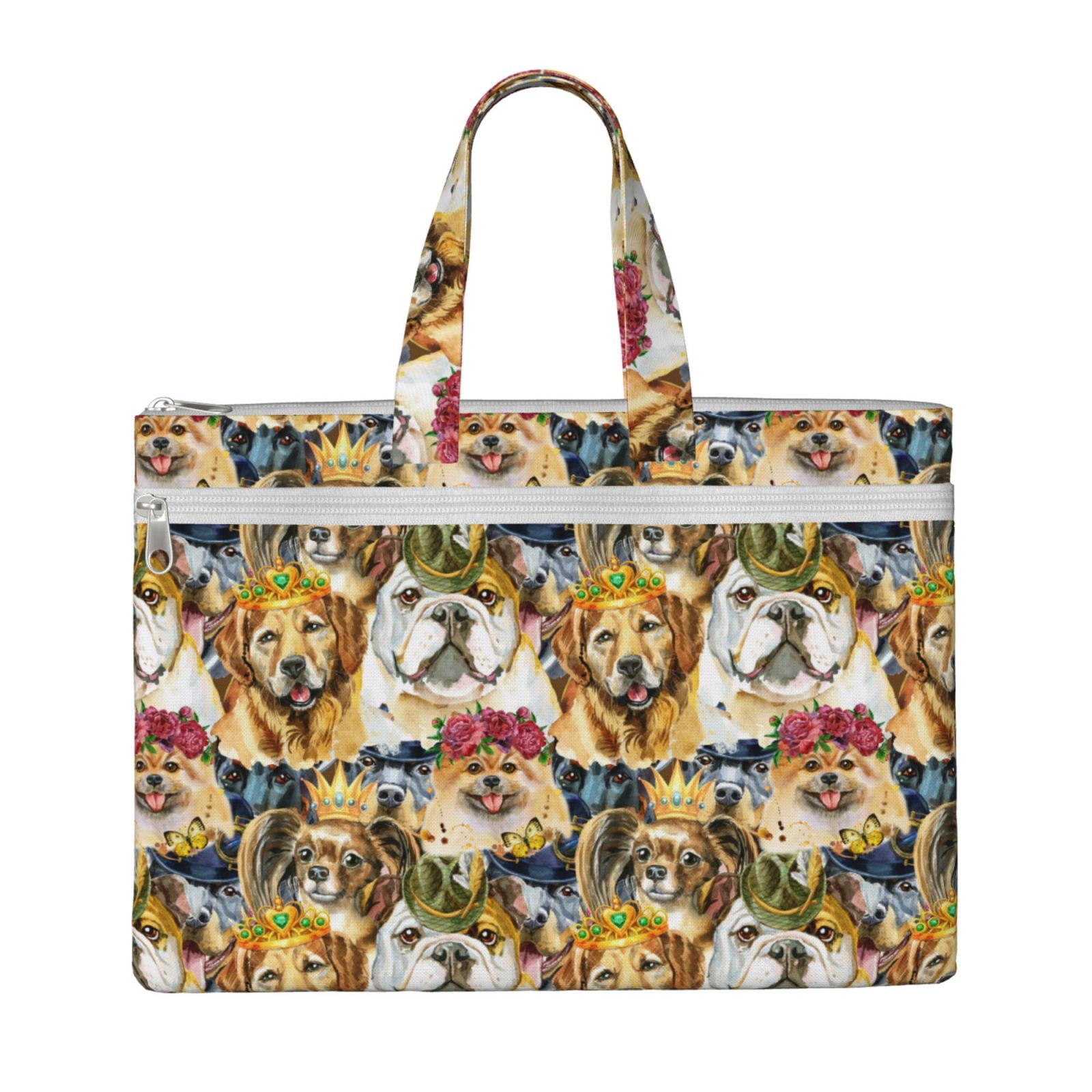 Kdxio Watercolor Dogs File Tote Document Bag Business Briefcase Bag ...