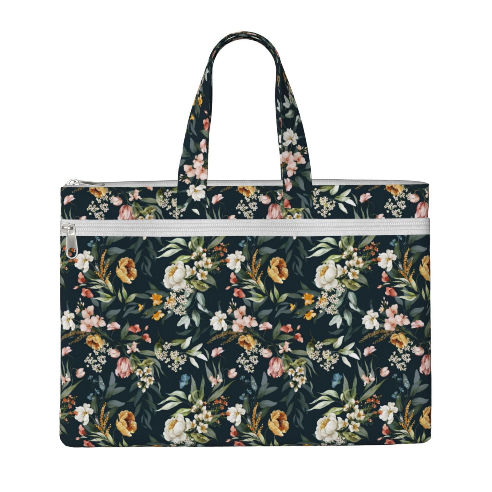 Kdxio Watercolor Floral File Tote Document Bag Business Briefcase Bag ...