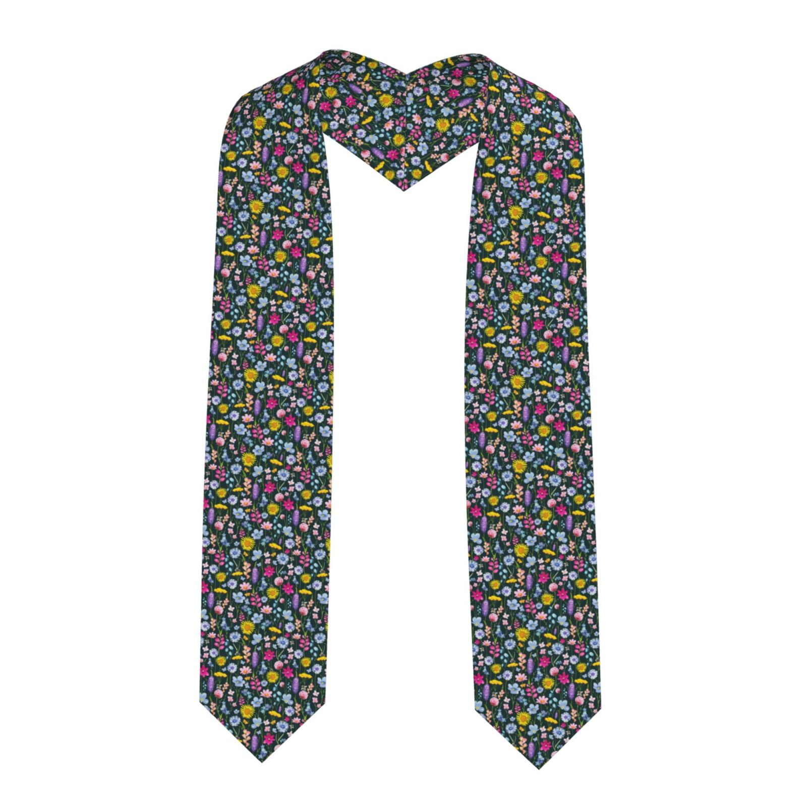 Kdxio Watercolor Meadow Flowers Graduation Stole Class, Graduation Sash ...