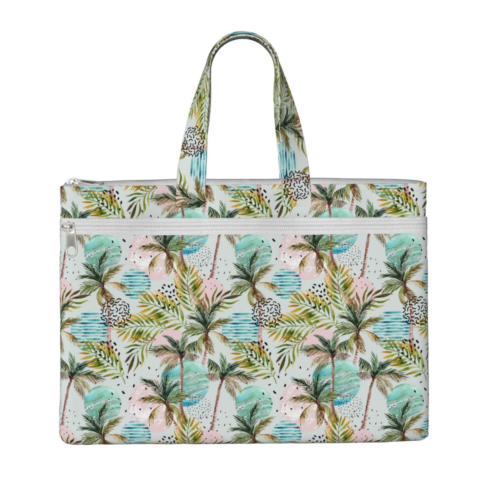 Kdxio Watercolor Palm Tree File Tote Document Bag Business Briefcase ...