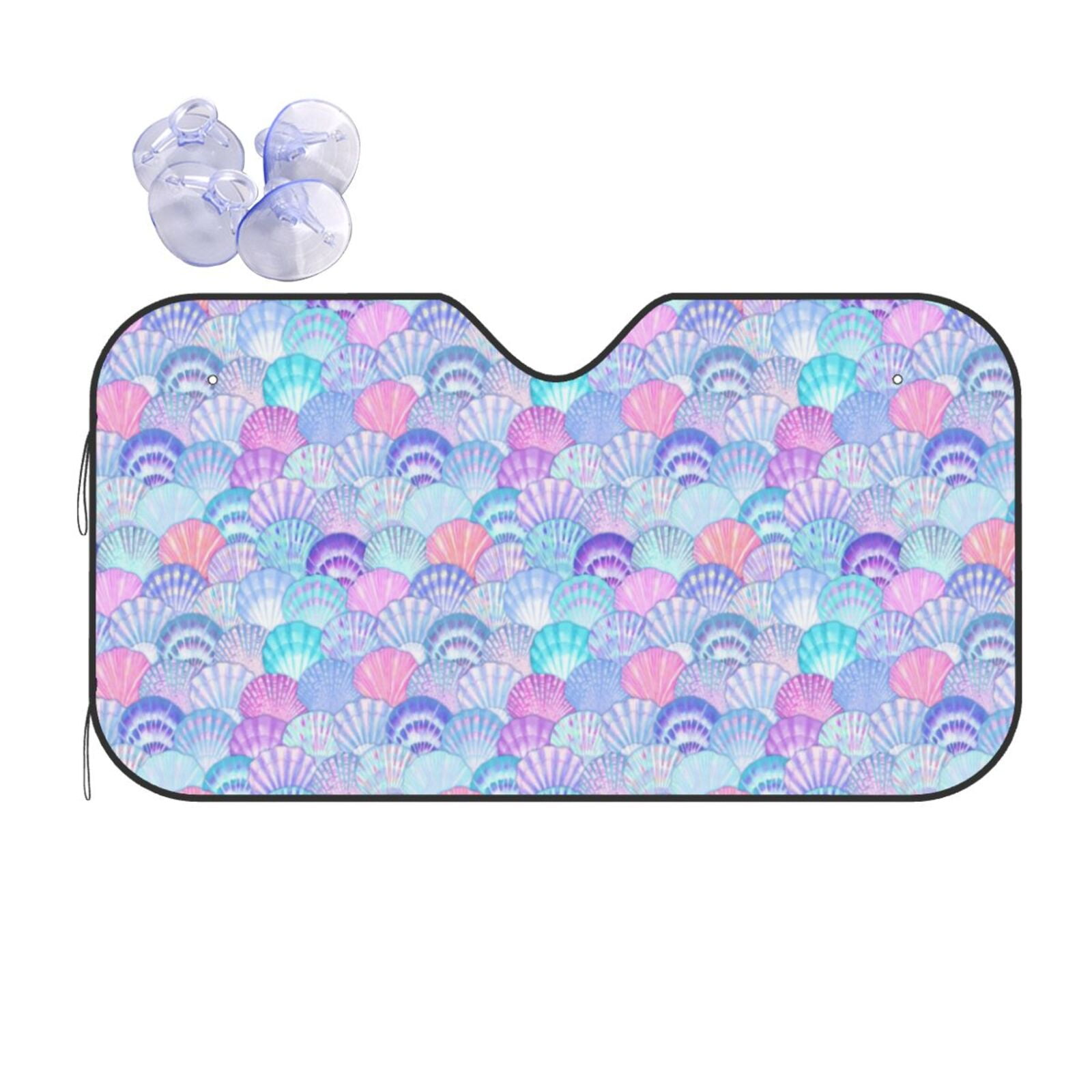Kdxio Watercolor Sea Shells 1 Print Front Windshield Sun Shade,Folding ...
