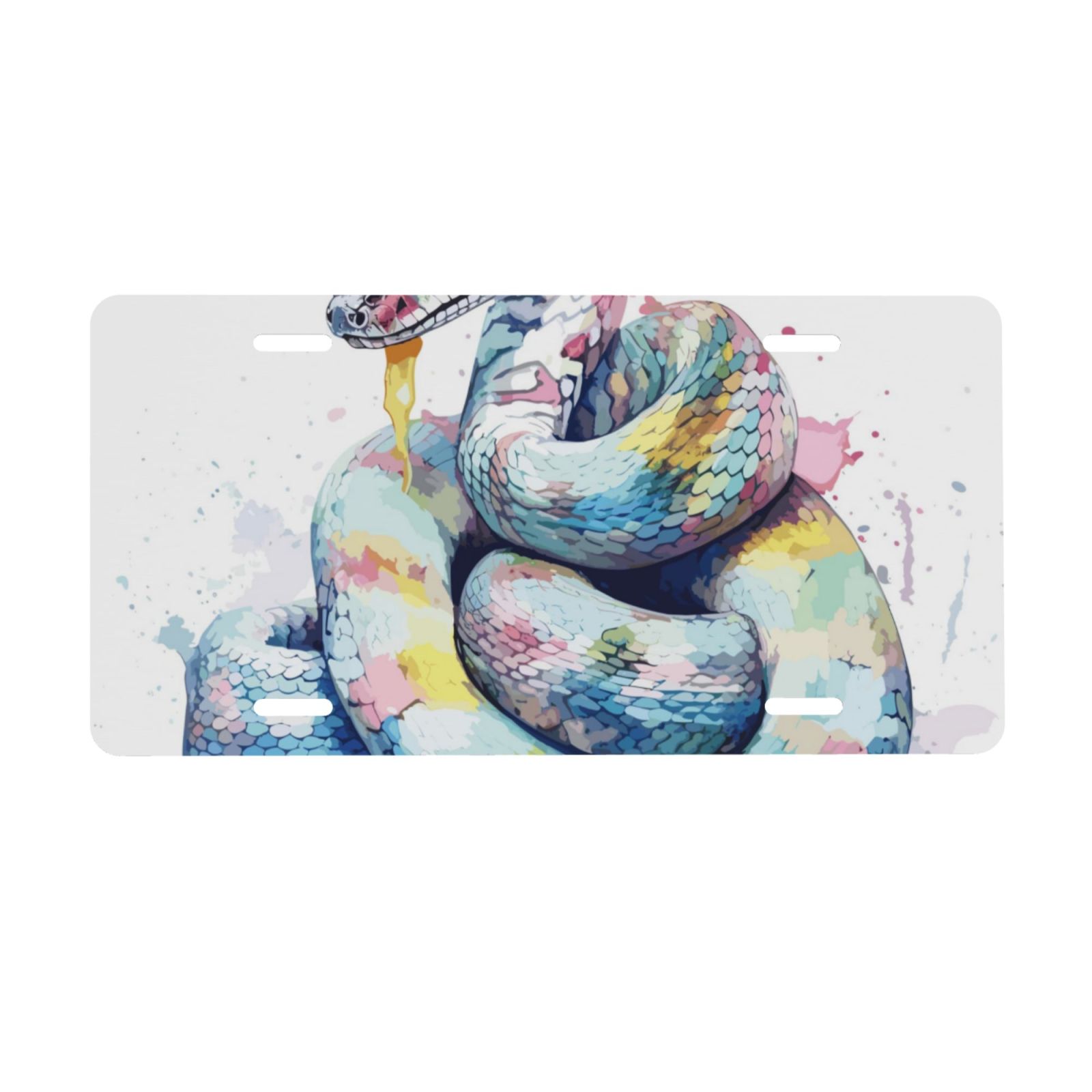 Kdxio Watercolor Snake License Plate Car Front License Plate Car ...