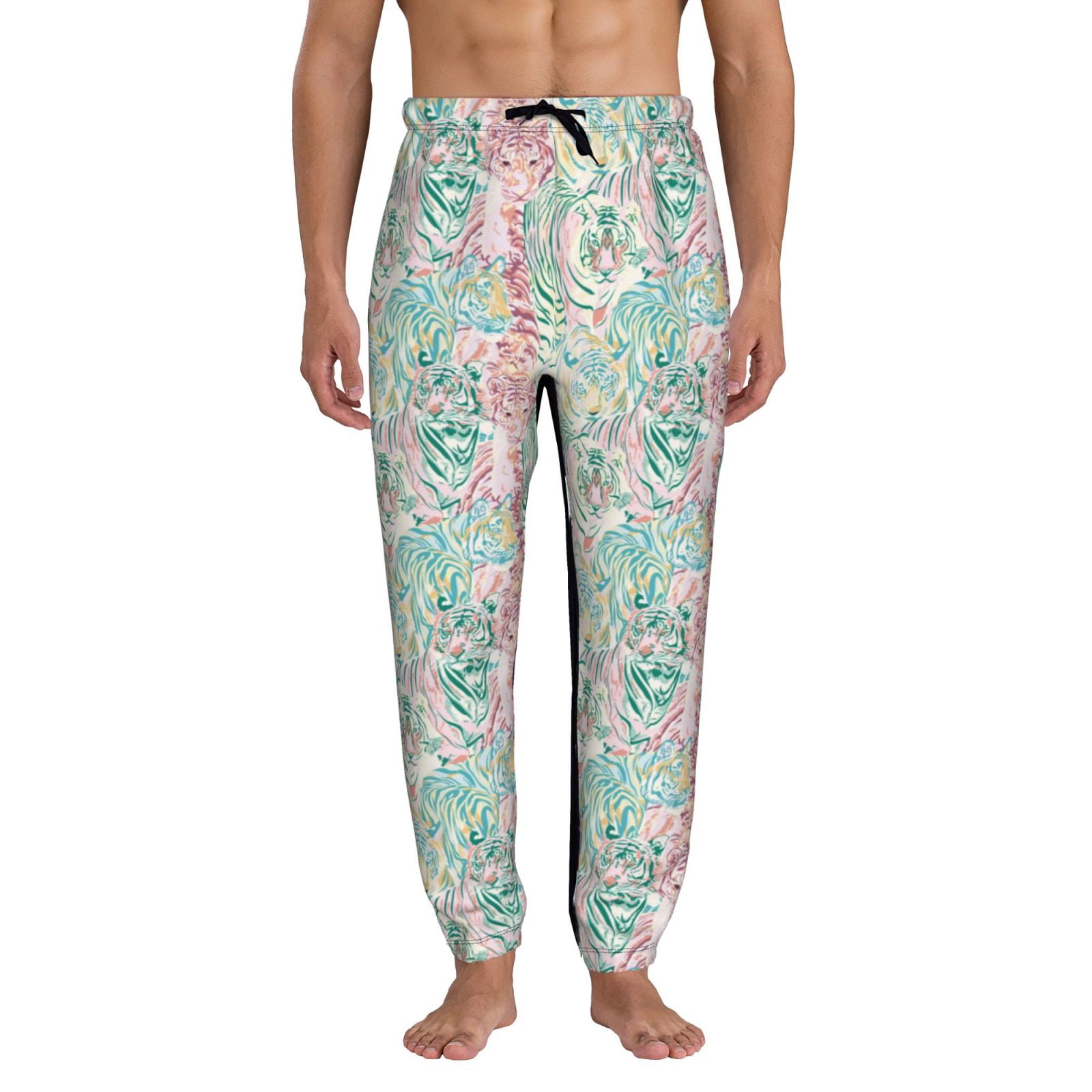 Kdxio Watercolor Tiger Pattern Joggers,Sweatpants for Men with Pockets ...