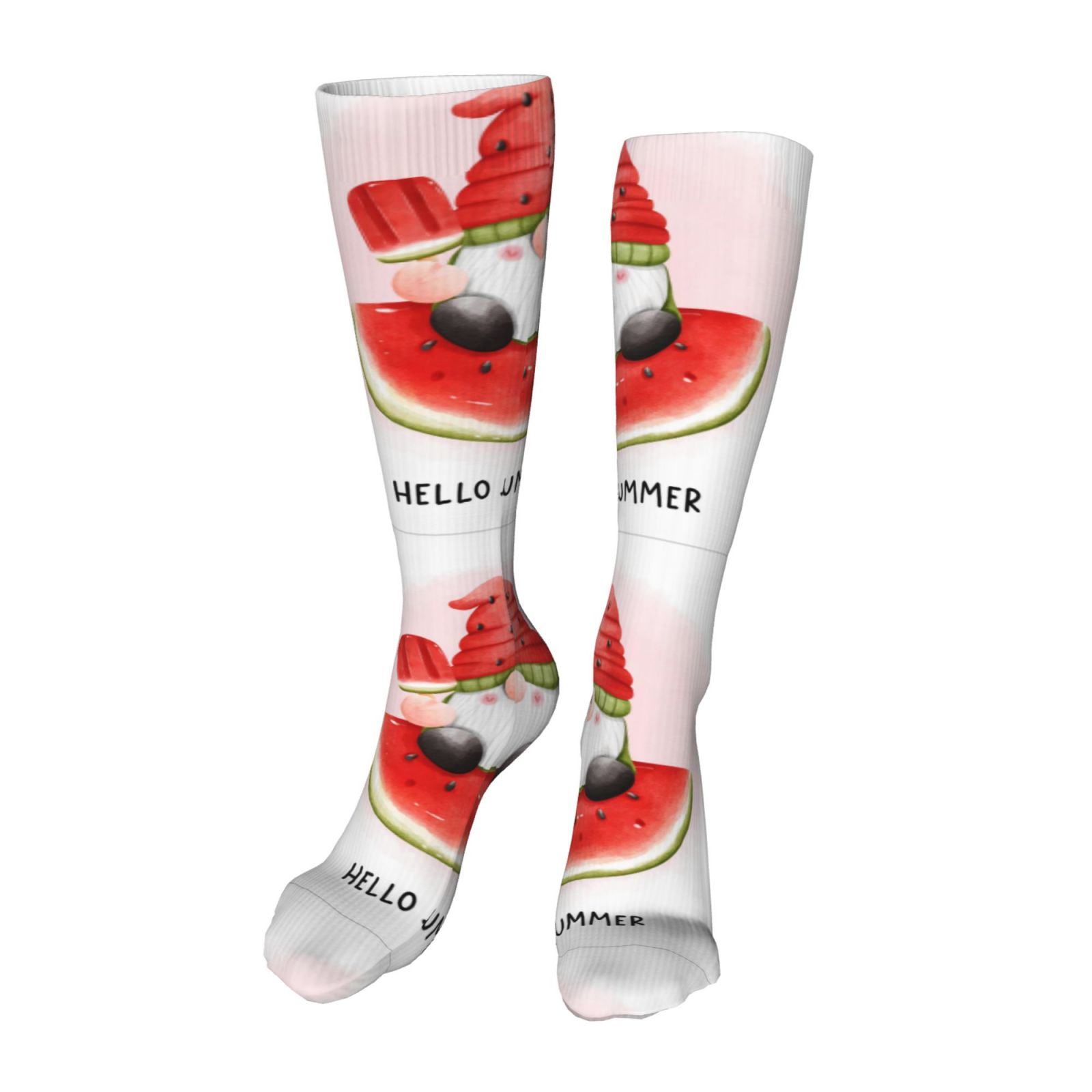 Kdxio Watermelon Gnome Funny Silky Novelty Funky Long Knee High Socks ...