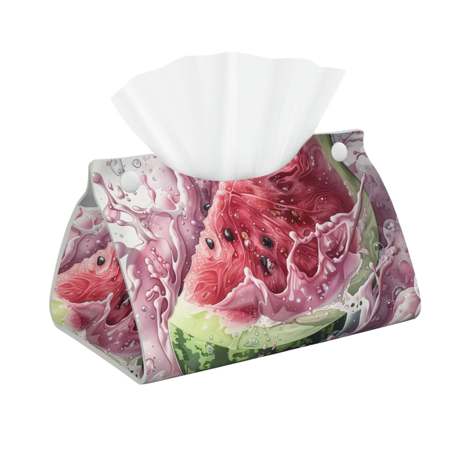 Kdxio Watermelon Splash Realism Art Print Tissue Box Cover,Modern PU ...