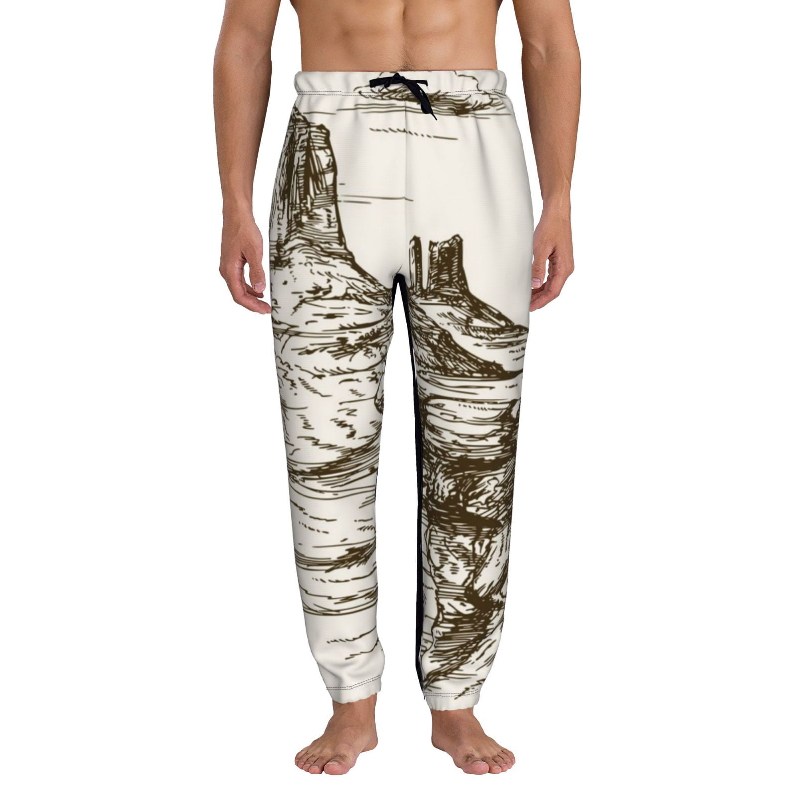 Kdxio Western Desert Cowboys 1 Pattern Joggers,Sweatpants for Men with ...