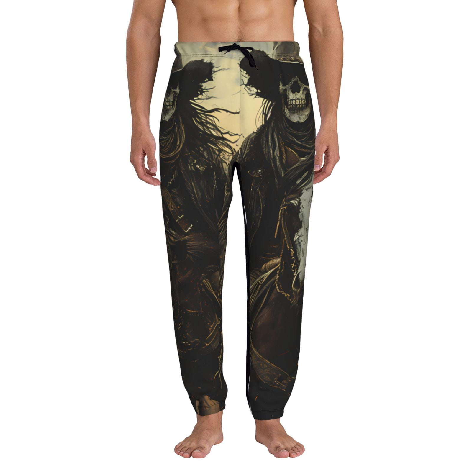 Kdxio Western Desert Skull Cowboy Pattern Joggers,Sweatpants for Men ...