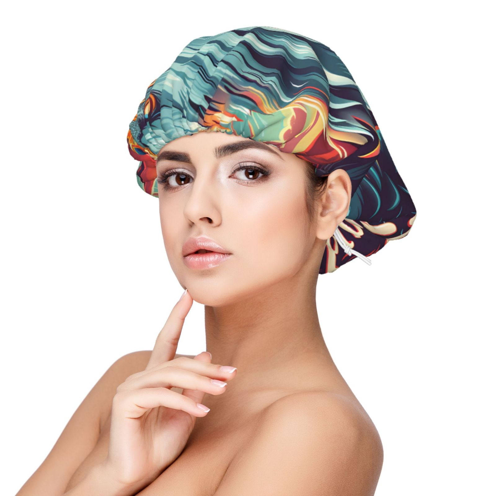 Kdxio Western Style Bald Eagle Pattern Satin Bonnet Silk Bonnet Hair ...