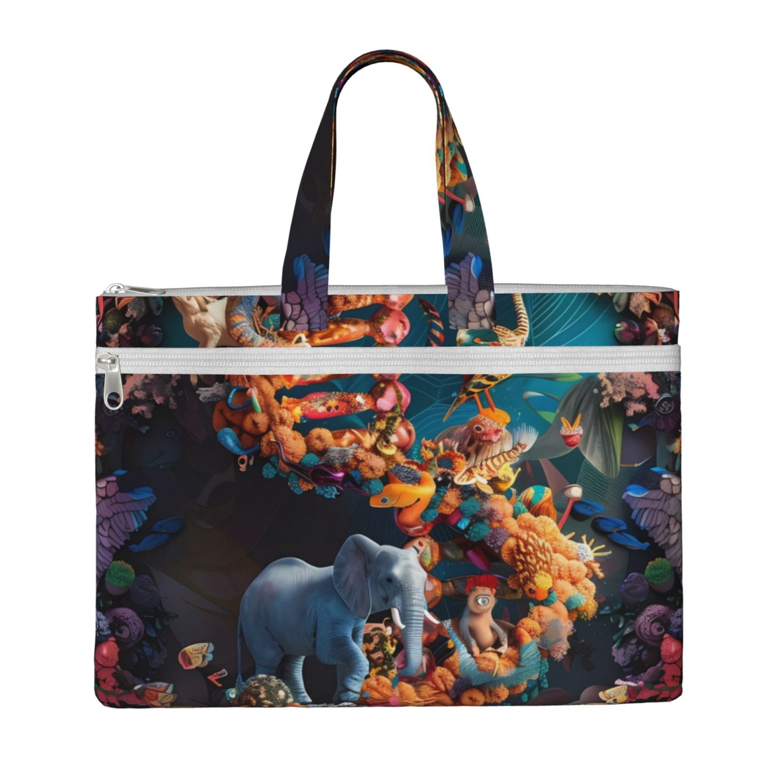 Kdxio Whimsical Animal Spiral File Tote Document Bag Business Briefcase ...