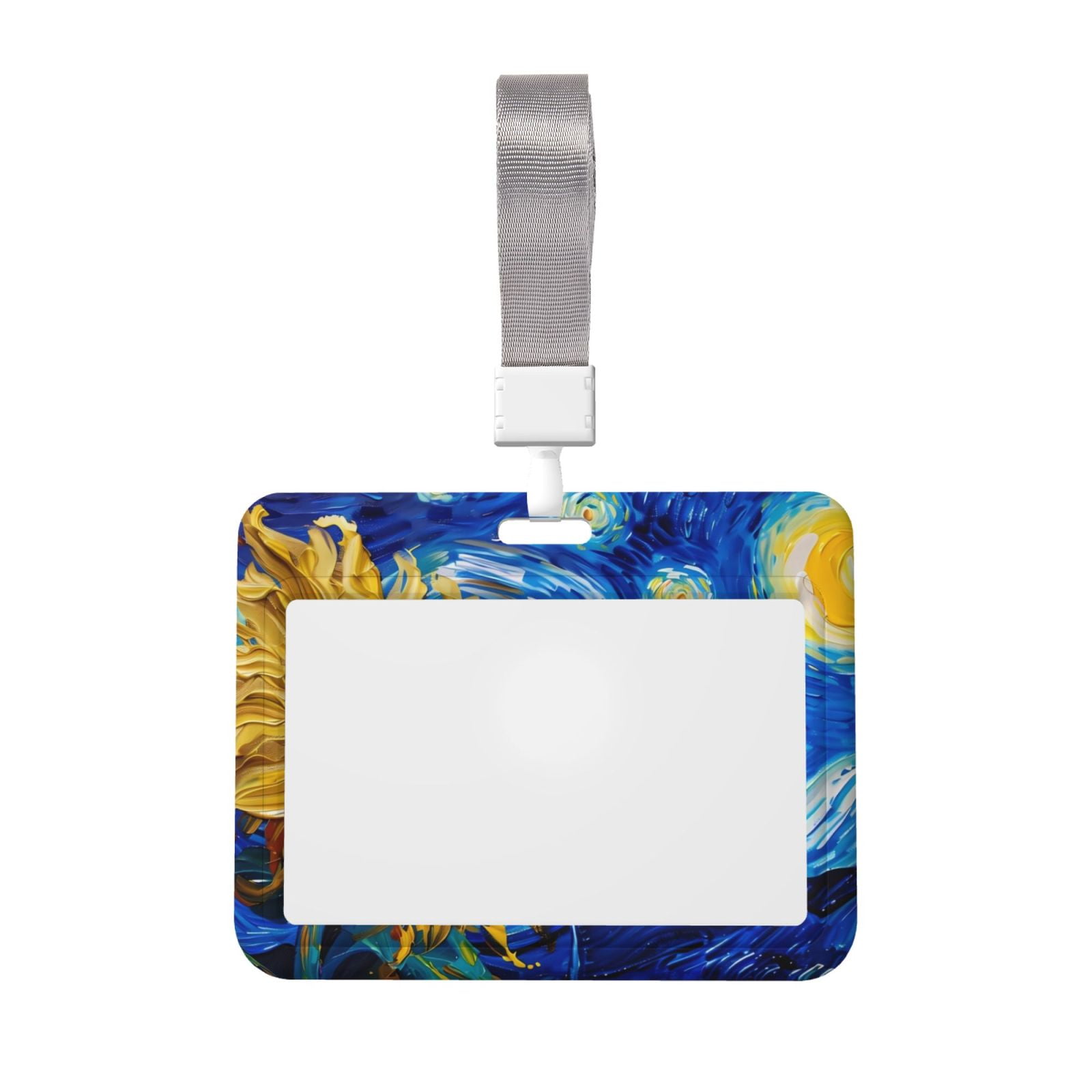 Kdxio Whimsical Sunflowers Night Sky Card Badge Holder Work Badge ...