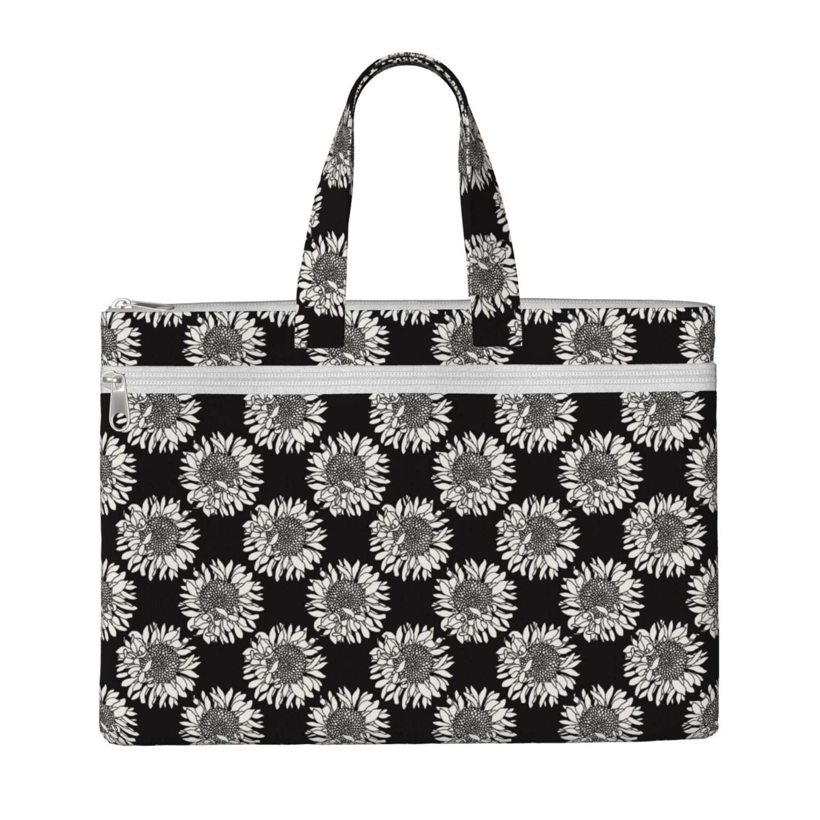 Kdxio White Sunflowers File Tote Document Bag Business Briefcase Bag ...