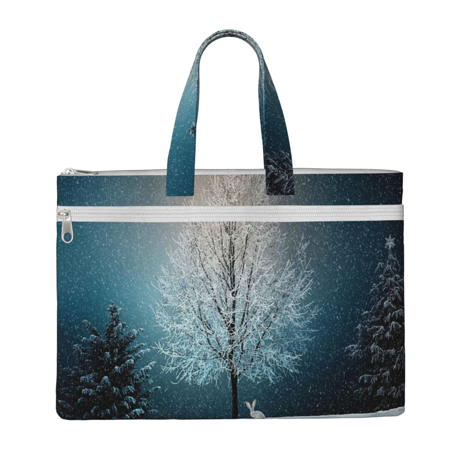 Kdxio Winter Rabbit File Tote Document Bag Business Briefcase Bag ...