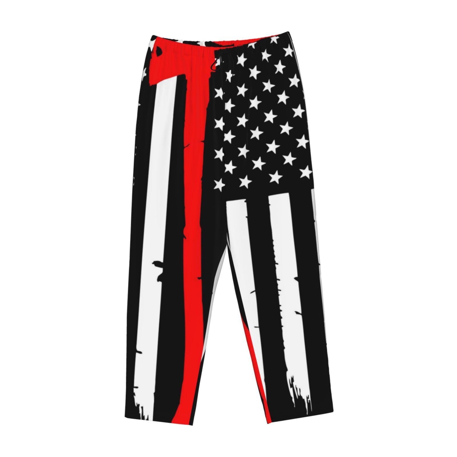 Kdxio Women's Comfy Stretch Firefighters USA FlagPrint Drawstring ...