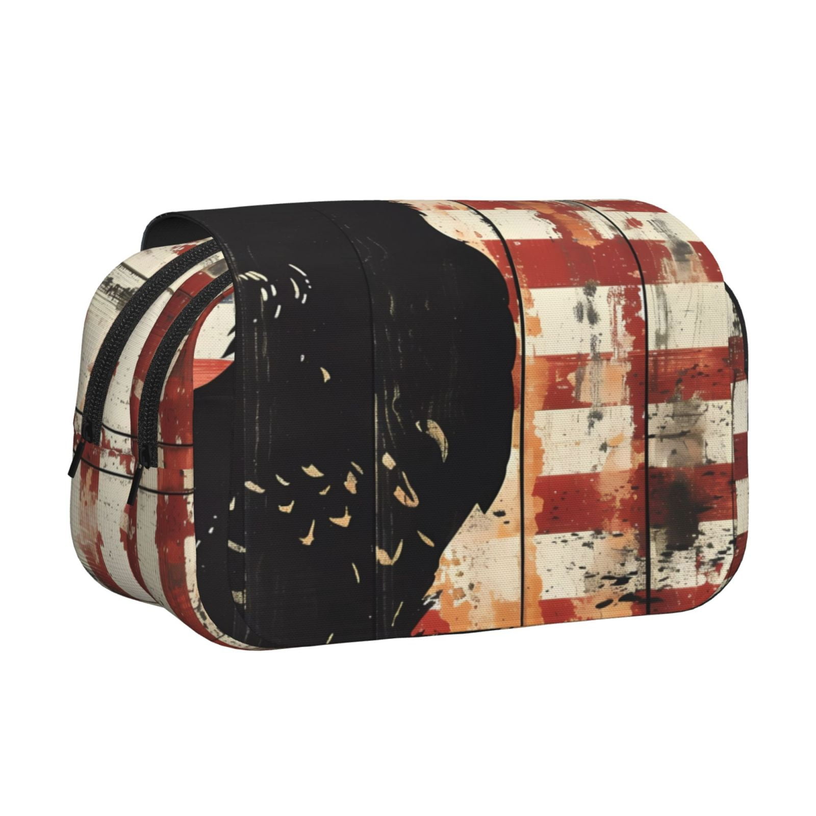 Kdxio Wood Grain Bald Eagle for Double Compartment Pen Case Oxford ...