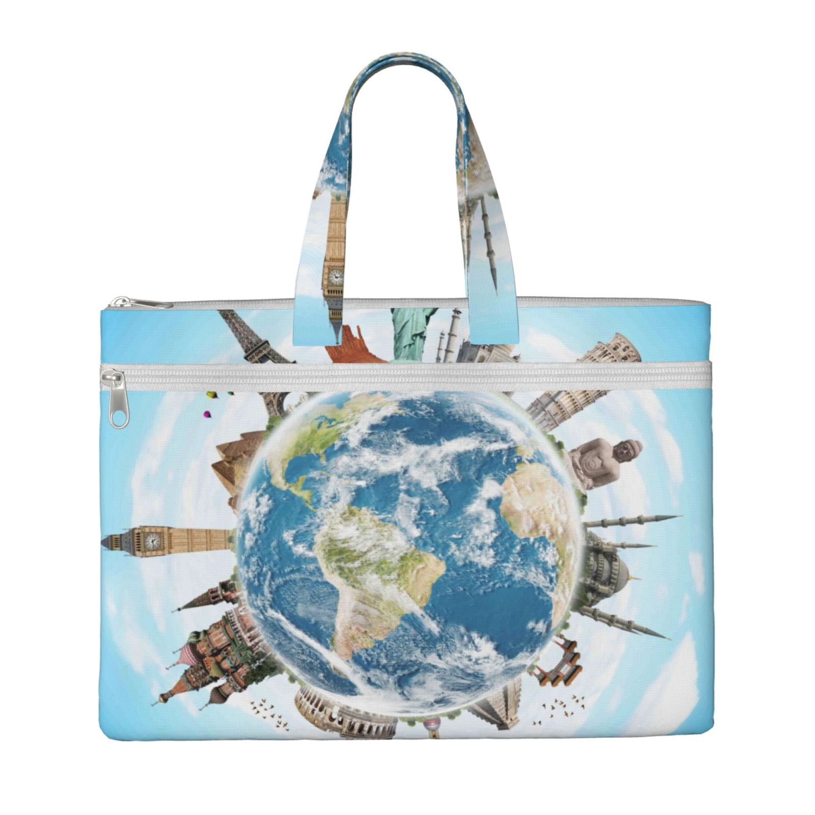 Kdxio World Travel File Tote Document Bag Business Briefcase Bag ...