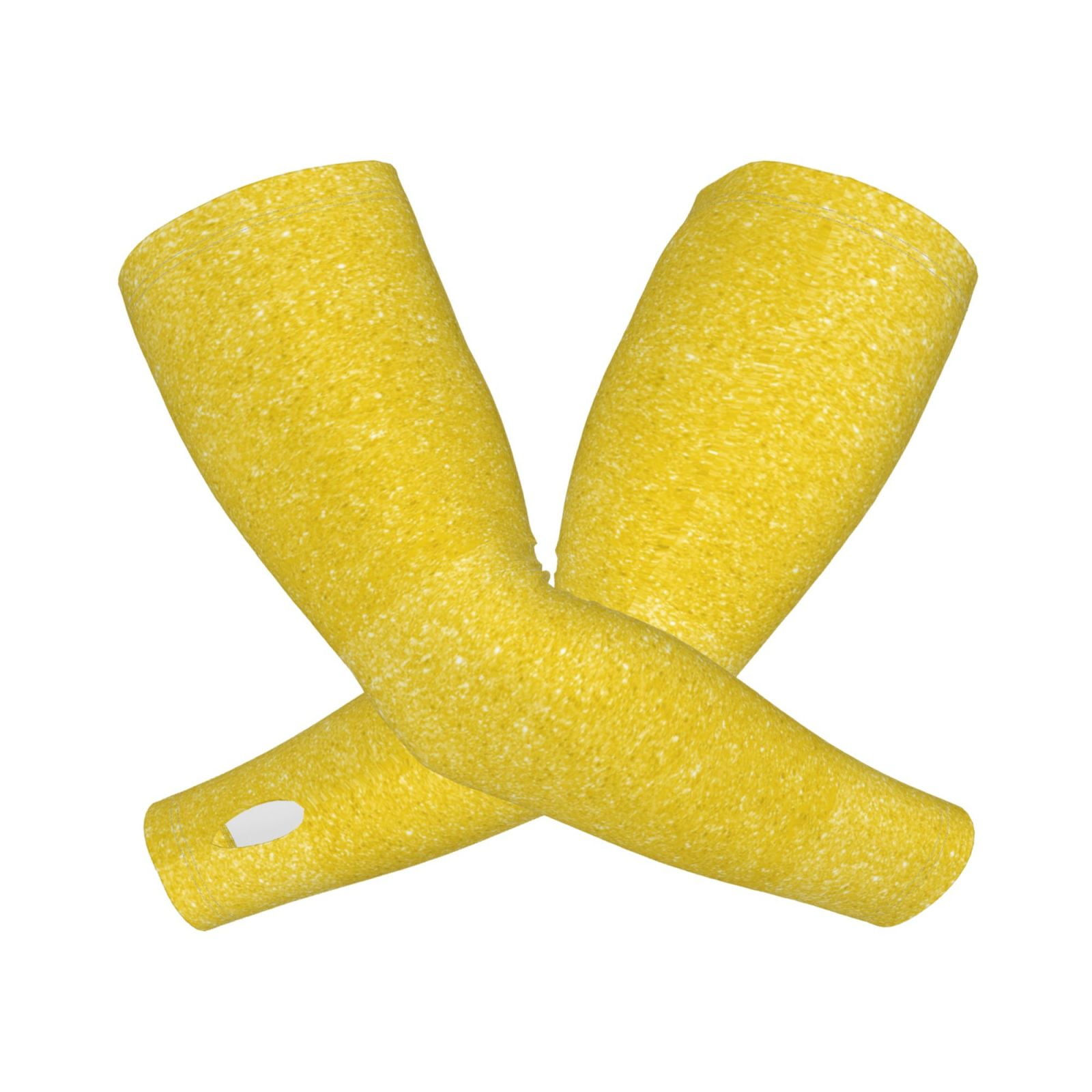 Kdxio Yellow Glitter Print UV Sun Protection Arm Sleeves - Tattoo Cover ...