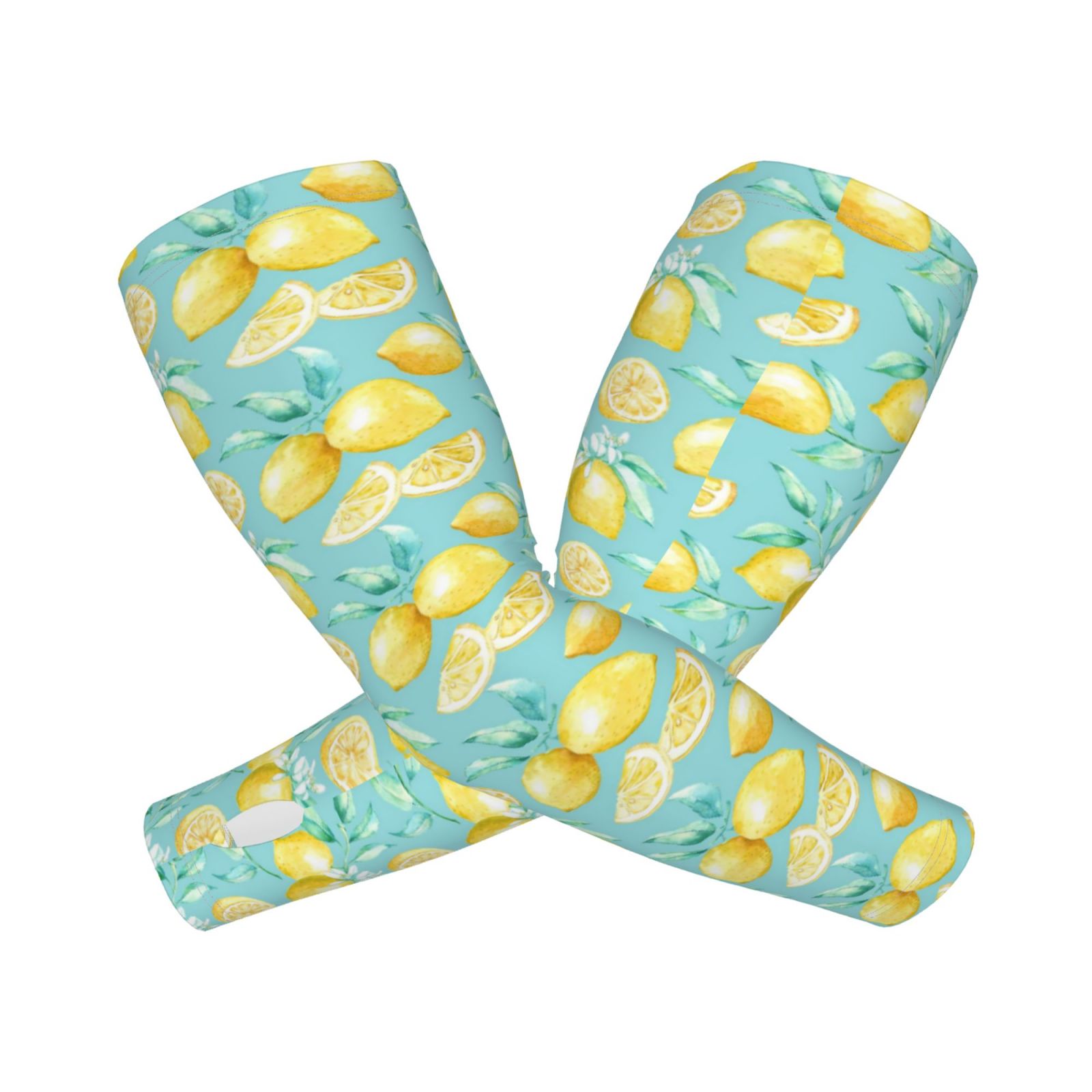 Kdxio Yellow Lemon Print UV Sun Protection Arm Sleeves - Tattoo Cover ...