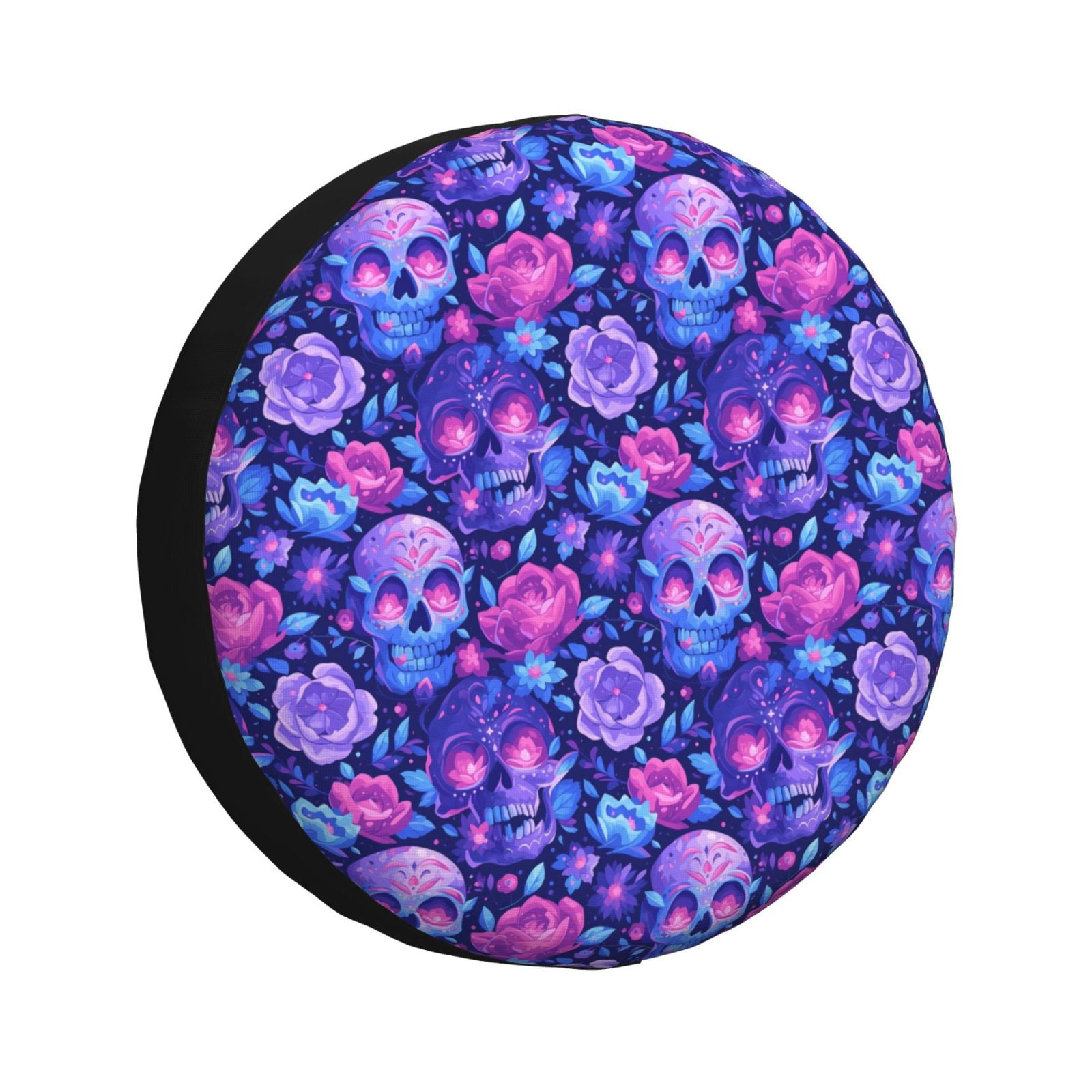 Kdxio blue Skull purple flower1 for Tire Cover Wheel Protectors Tyre ...