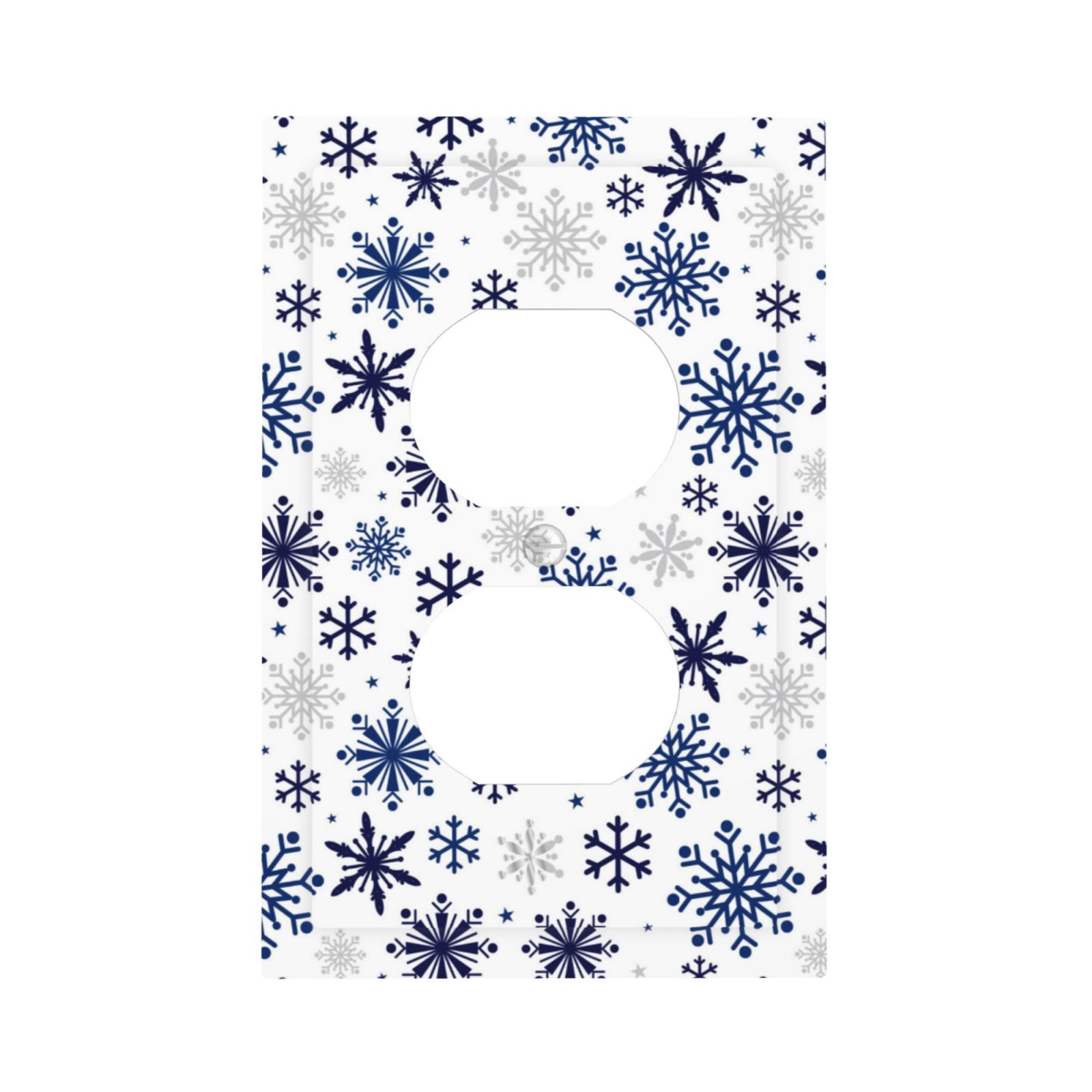 Kdxio blue Snowflake Prints Decorator Light Switch or Receptacle Outlet ...