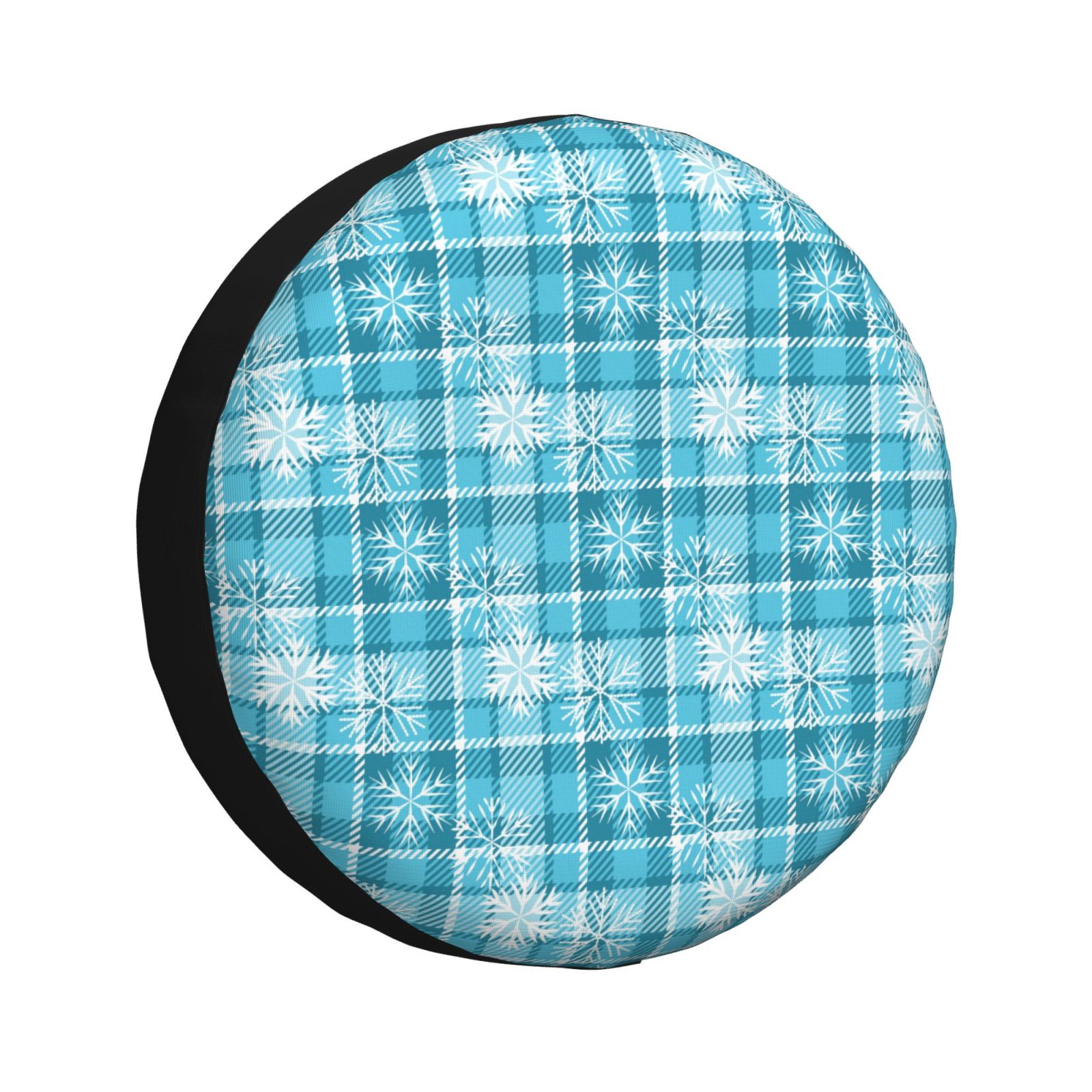 Kdxio blue plaid Snowflake for Tire Cover Wheel Protectors Tyre Covers ...
