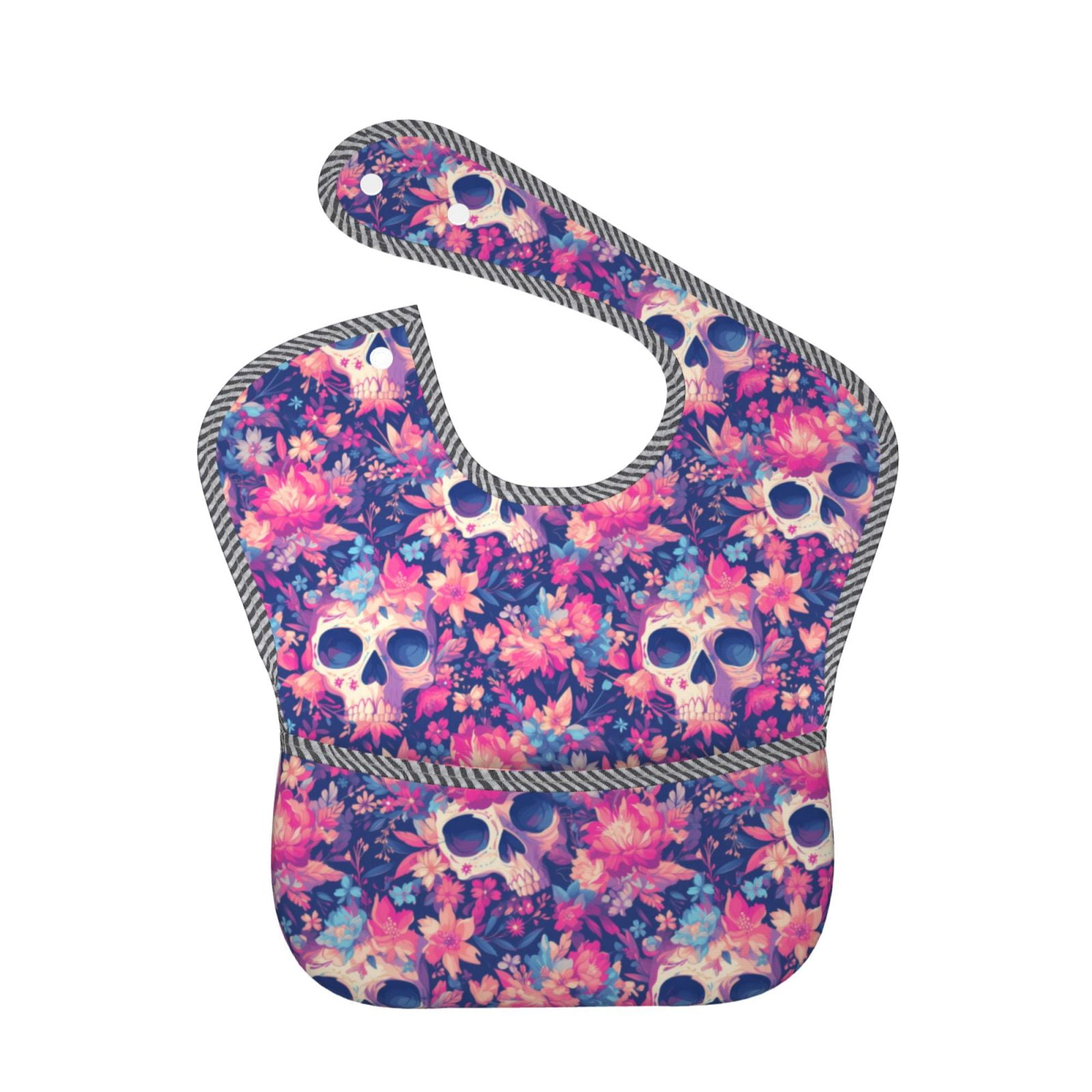 Kdxio cool Skull flower colorful Bibs For Babies, Baby Bibs for Eating ...