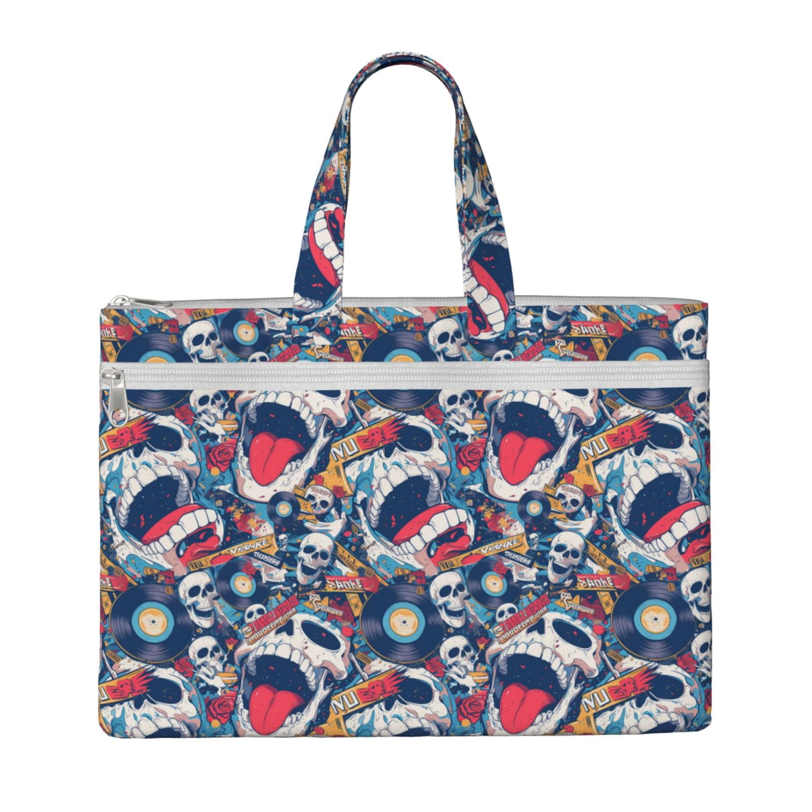 Kdxio cool rock Skull File Tote Document Bag Business Briefcase Bag ...