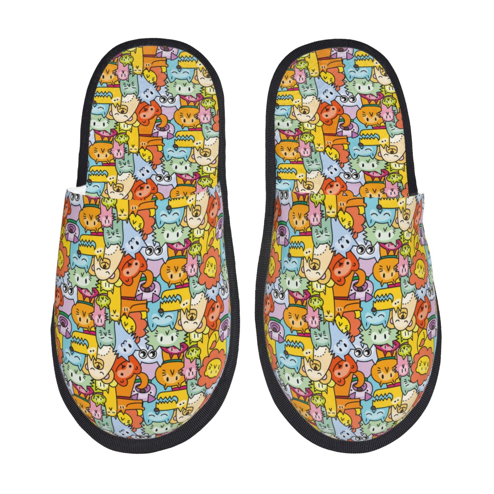 Kdxio cute animals Slippers Fuzzy House Slippers, Cozy Slippers for ...