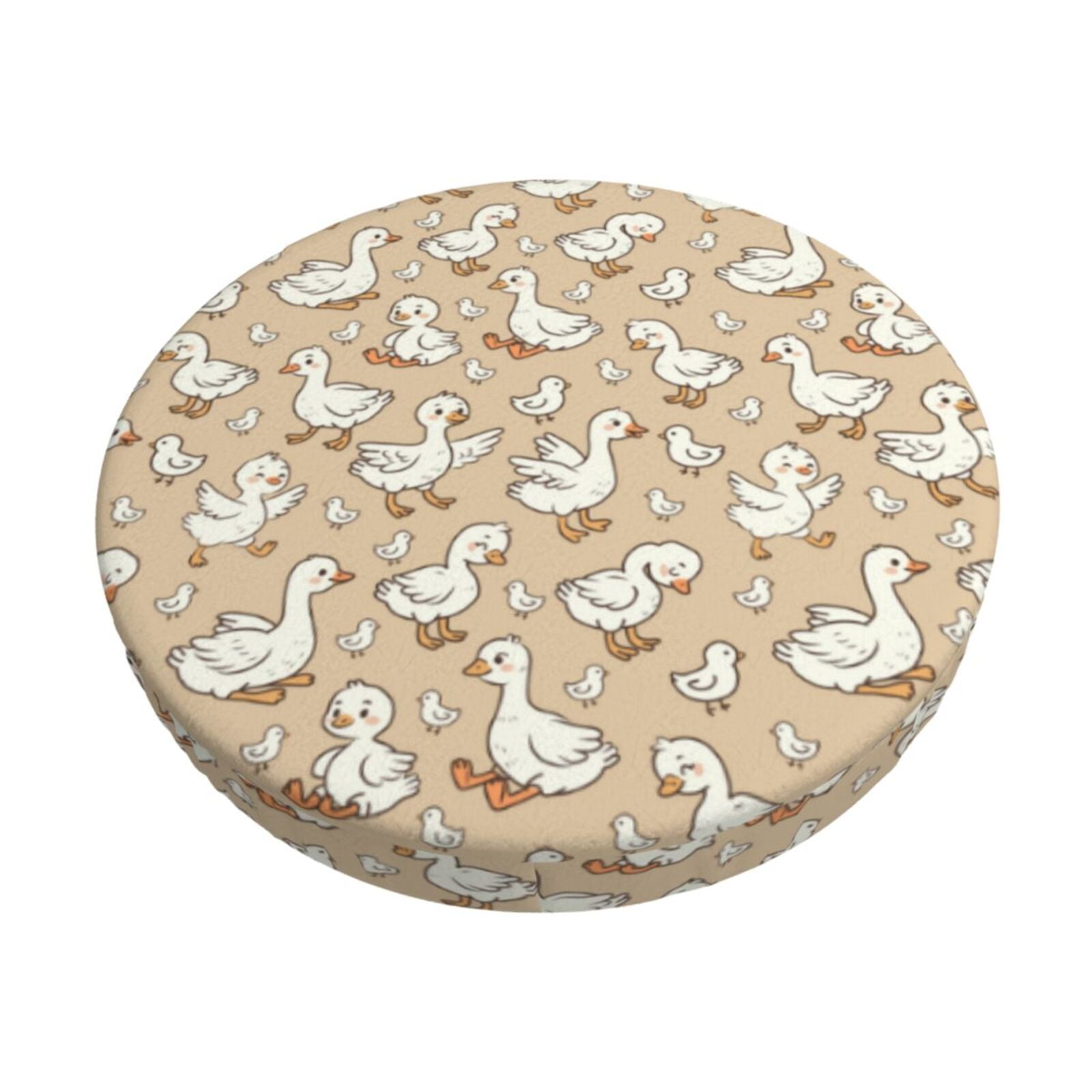 Kdxio cute geese and chicks Stool Covers Round,Stretch Round Bar Stool ...