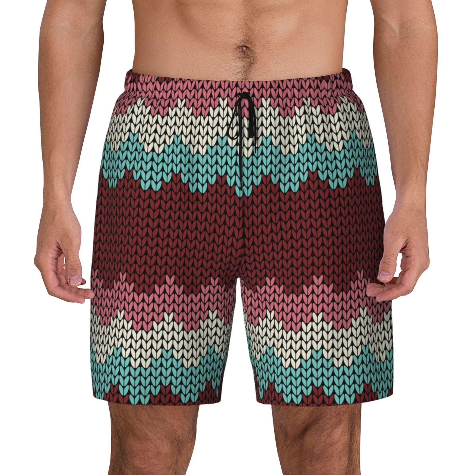 Kdxio fall leaf Element Print Men's Swim Trunks with Compression Liner ...