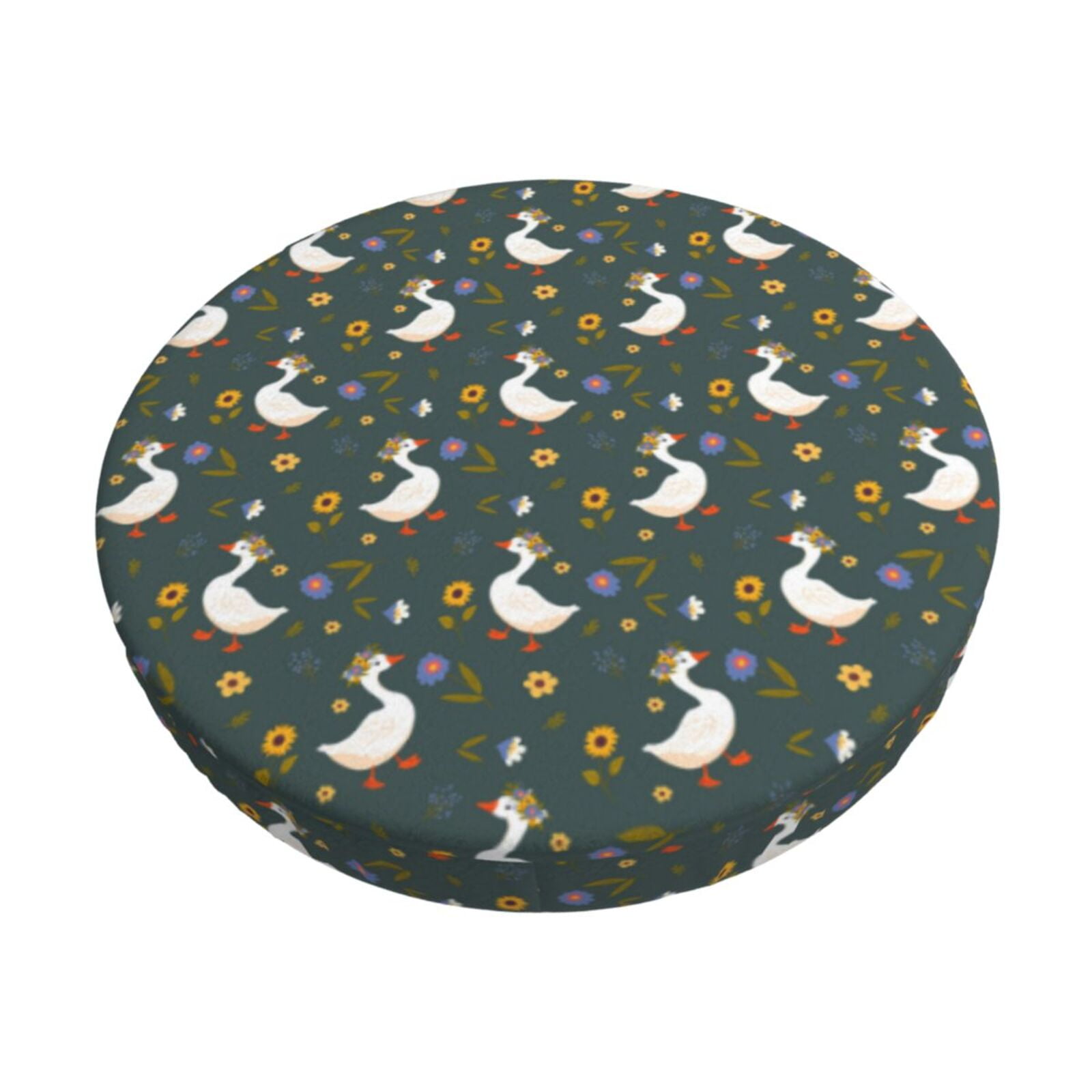 Kdxio goose of sunflower Stool Covers Round,Stretch Round Bar Stool ...