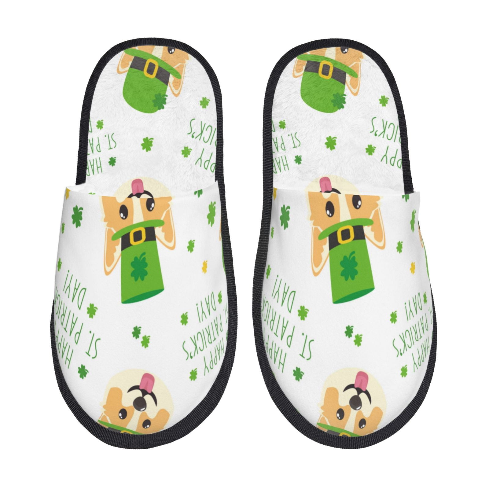 Kdxio happy dog. St. Patricks Day Slippers Fuzzy House Slippers, Cozy ...